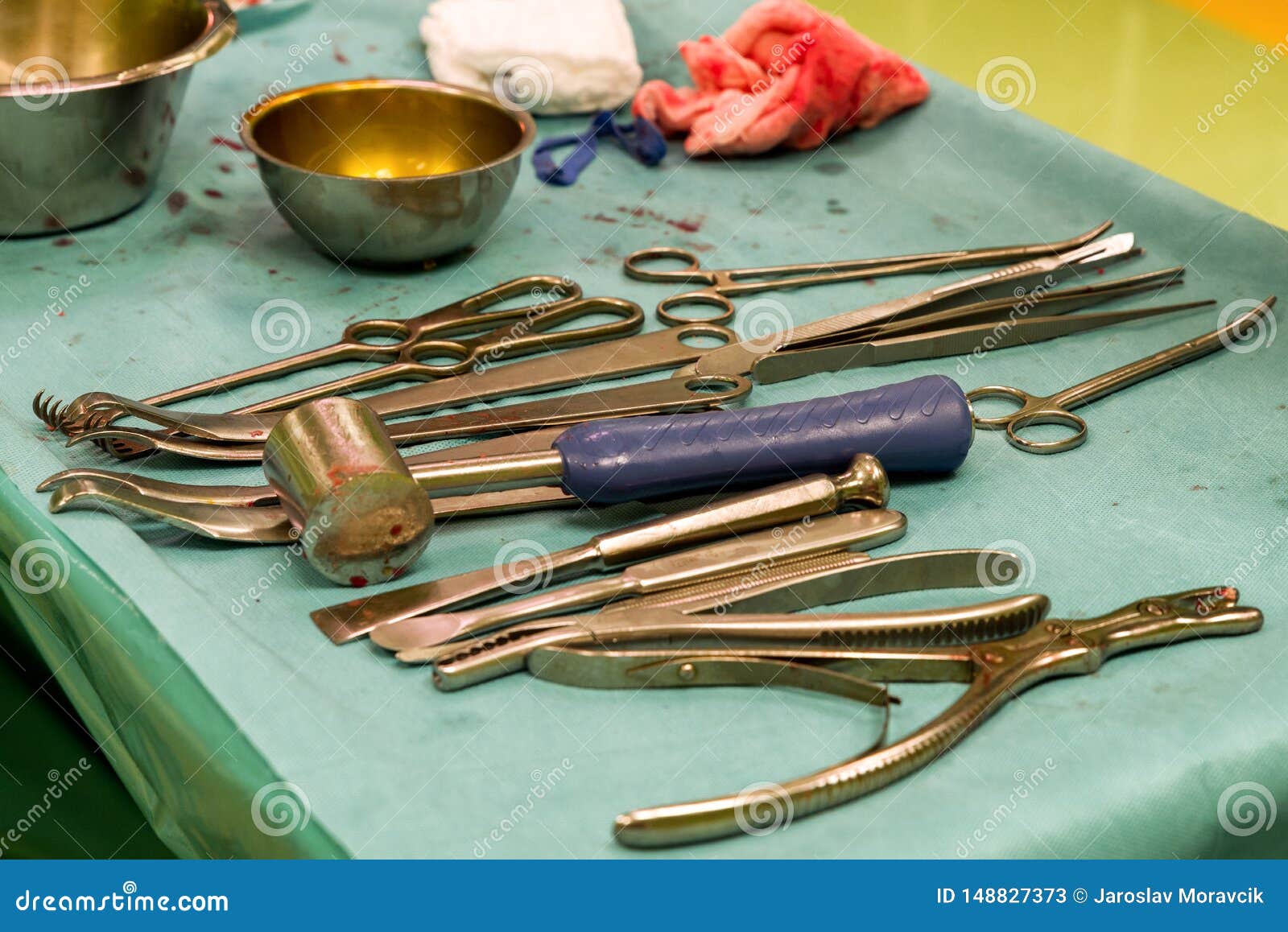 Blood on Surgical Instrument Stock Image - Image of blood, operation ...