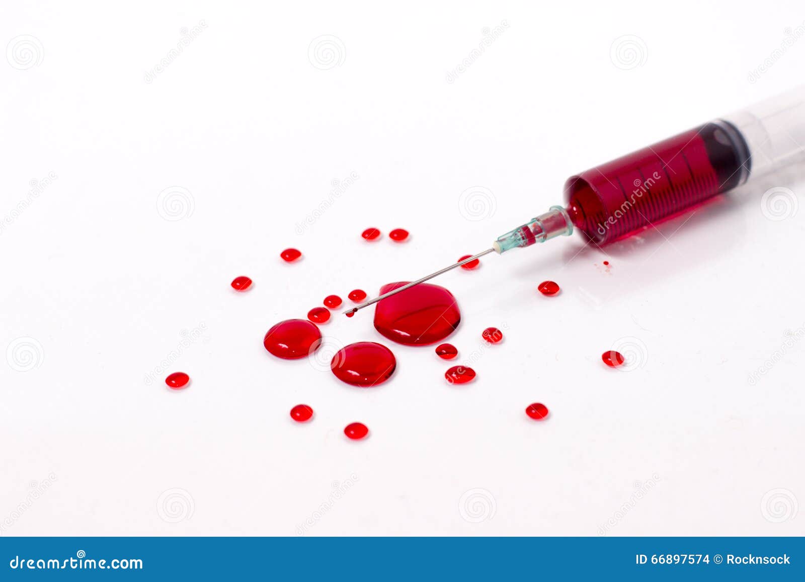 Blood in Syringe with a Drop of Blood Stock Photo - Image of treatment ...