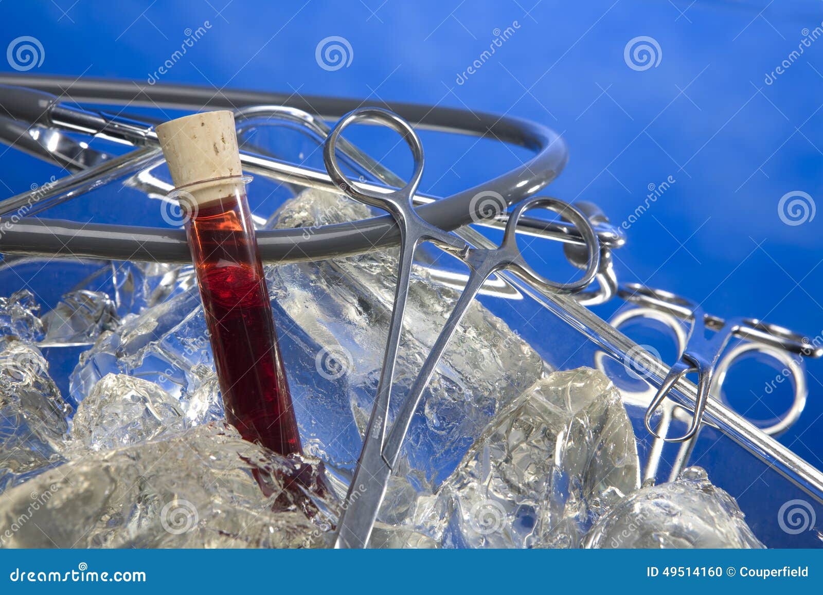 Blood Taking for Testing on Ice Stock Photo - Image of cold, allergy ...
