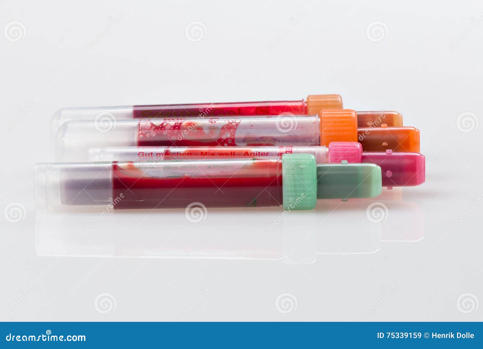 Blood Test, Blood Samples on a Laboratory Form Stock Image - Image of ...