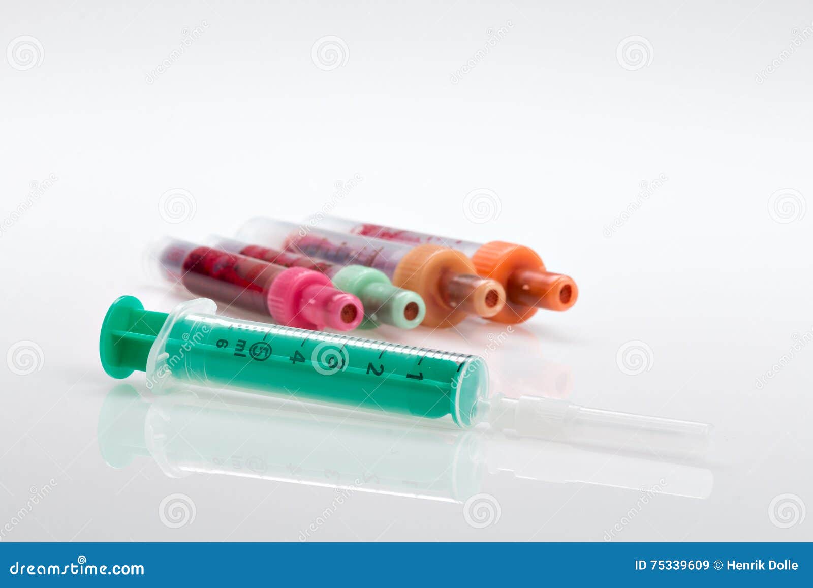 Blood Test, Blood Samples on a Laboratory Form Stock Image - Image of ...