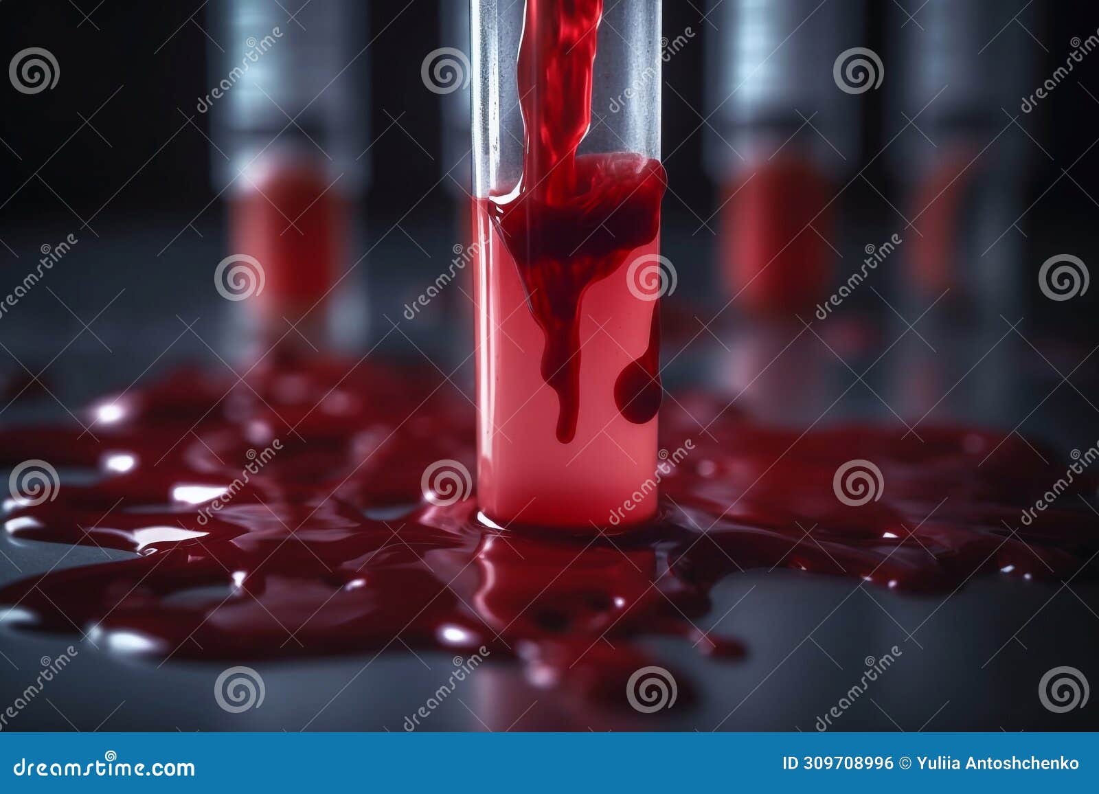 Blood Test. Coagulation of Blood Stock Illustration - Illustration of ...