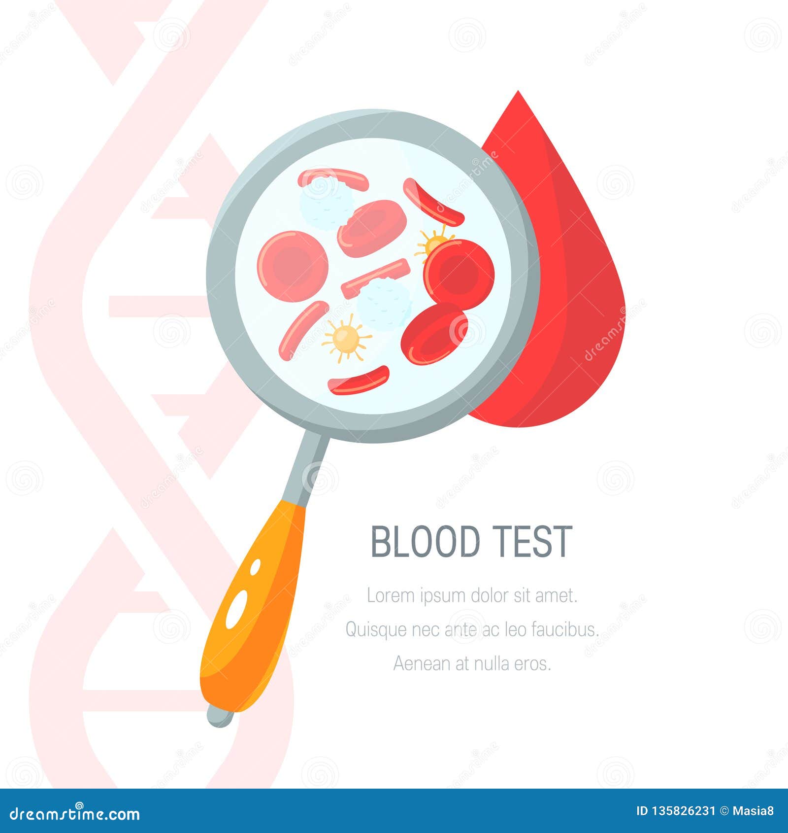 DNA Test Concept, Human Genetic Profiling Background, Nucleic Acids ...