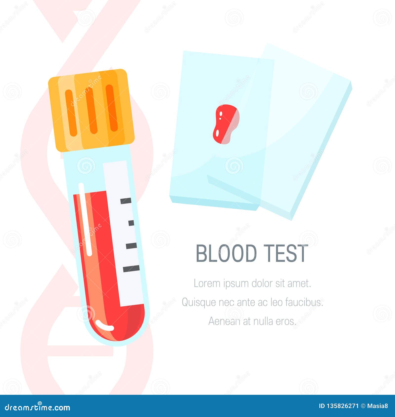 Blood Test Concept, Vector Design in Flat Style Stock Vector ...