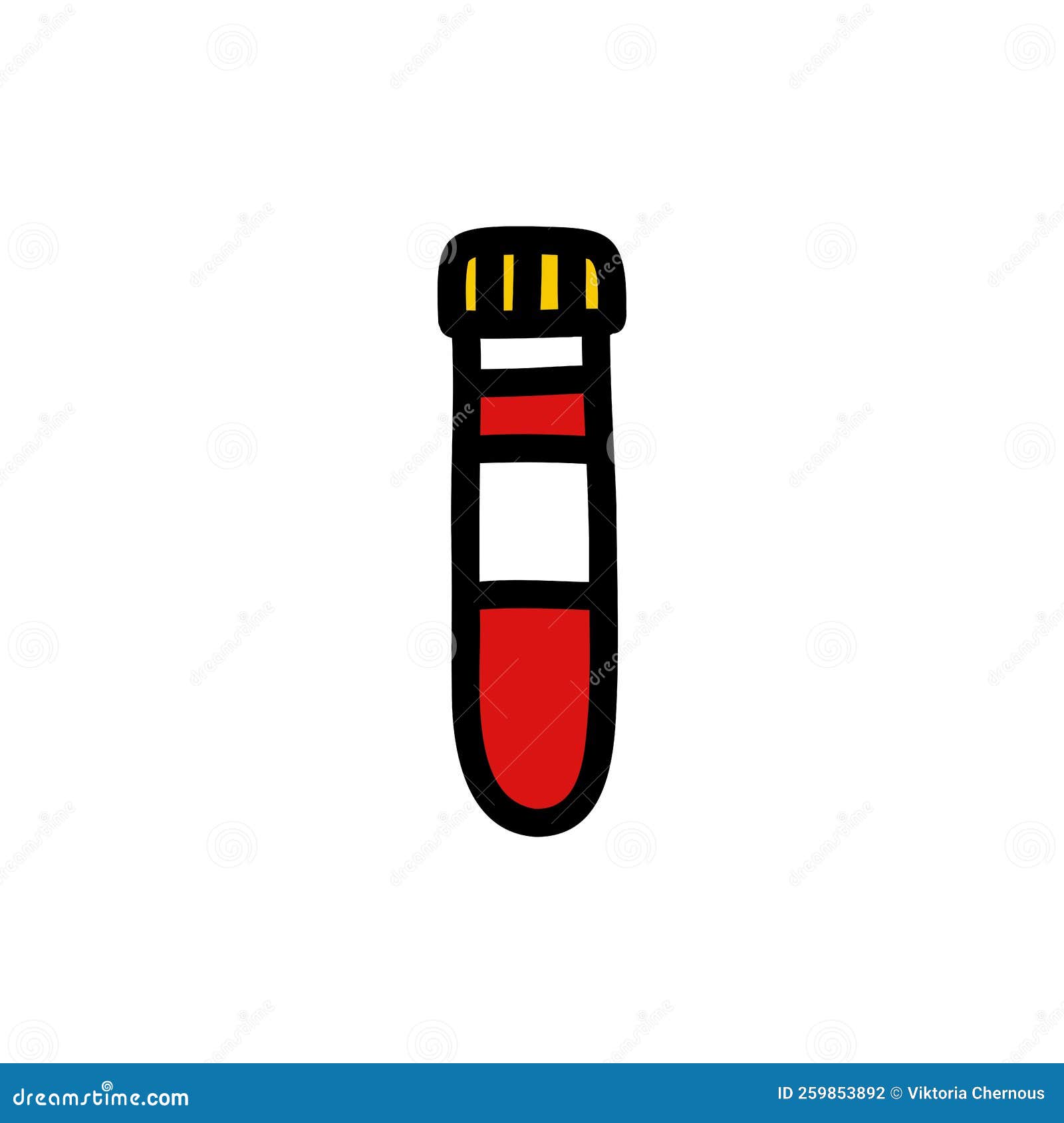 Blood Test Doodle Icon, Vector Color Line Illustration Stock Vector ...