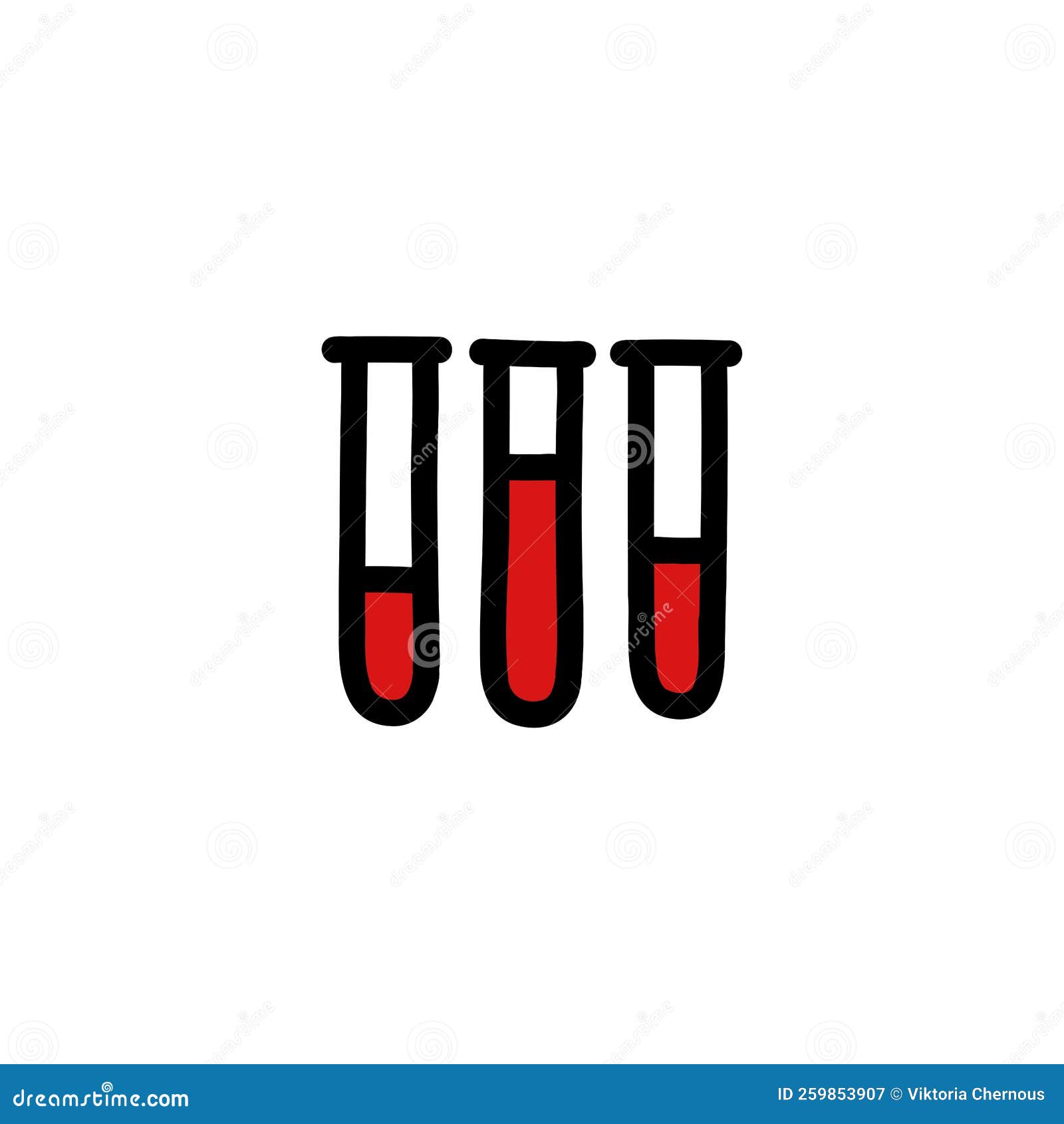 Blood Test Doodle Icon, Vector Color Line Illustration Stock Vector ...