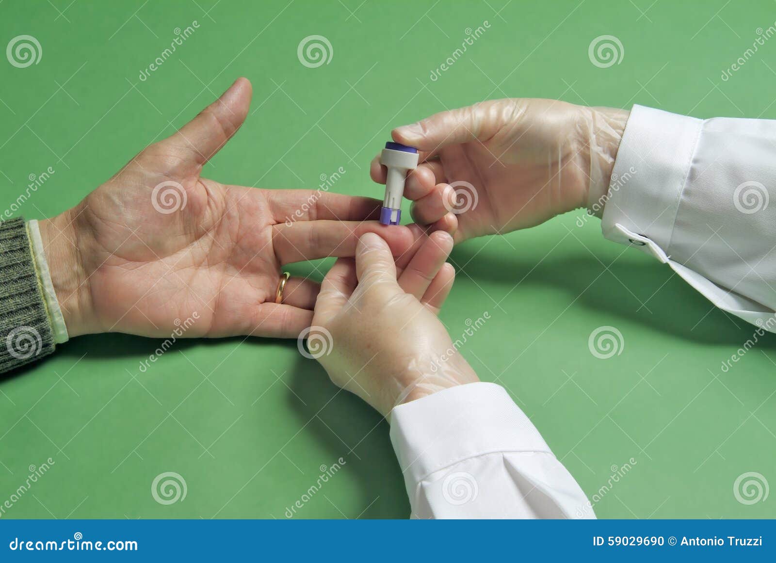 Blood Test on the Finger stock photo. Image of glucose - 59029690
