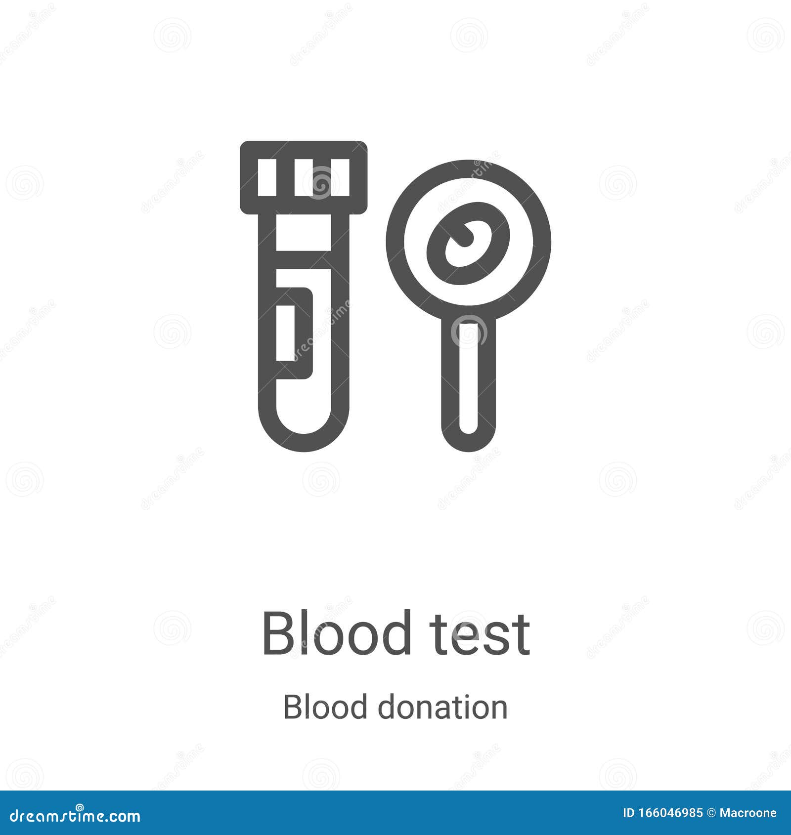 Blood Test Icon Vector from Blood Donation Collection. Thin Line Blood ...