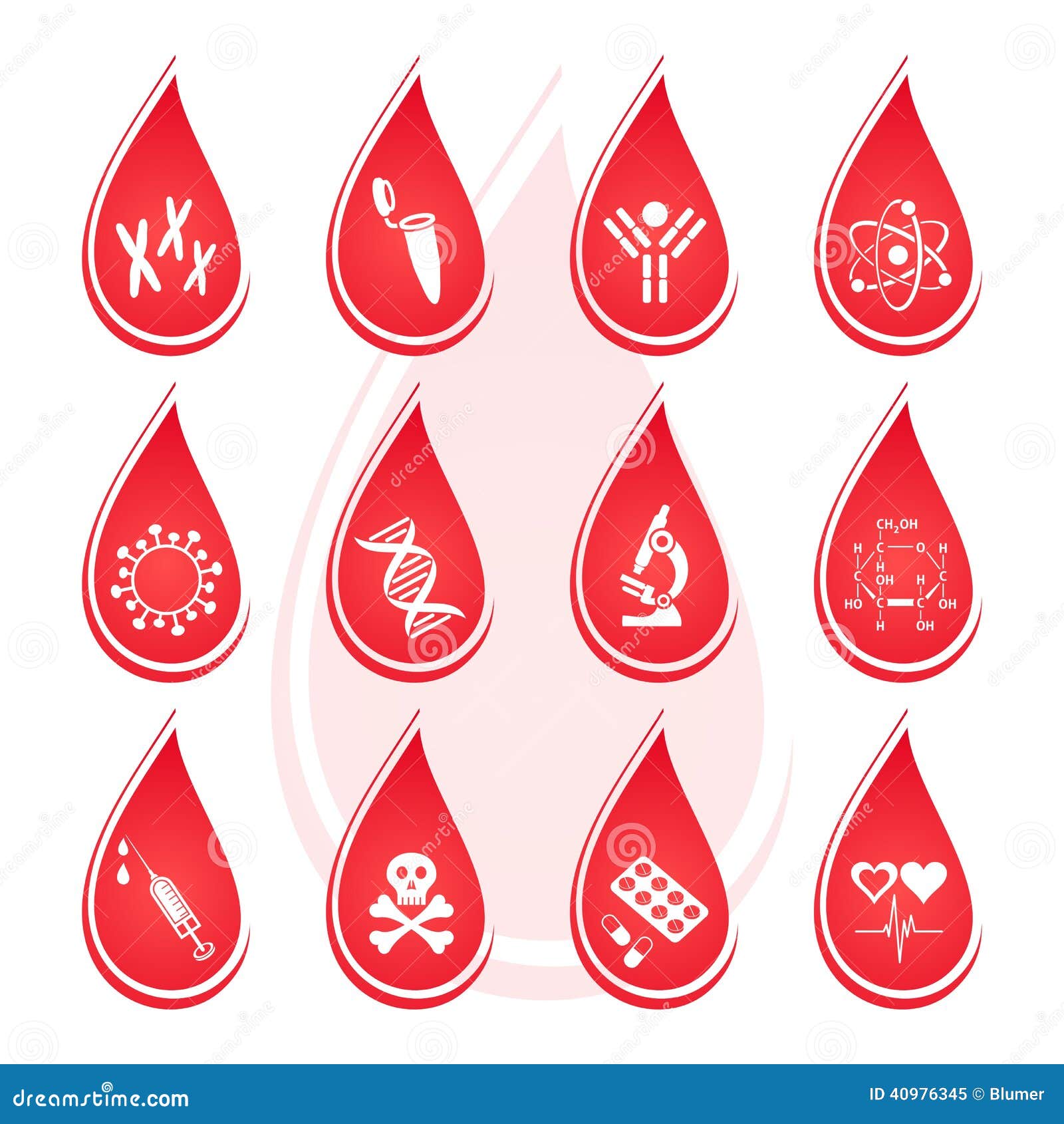 Blood test icons stock vector. Illustration of biochemical - 40976345