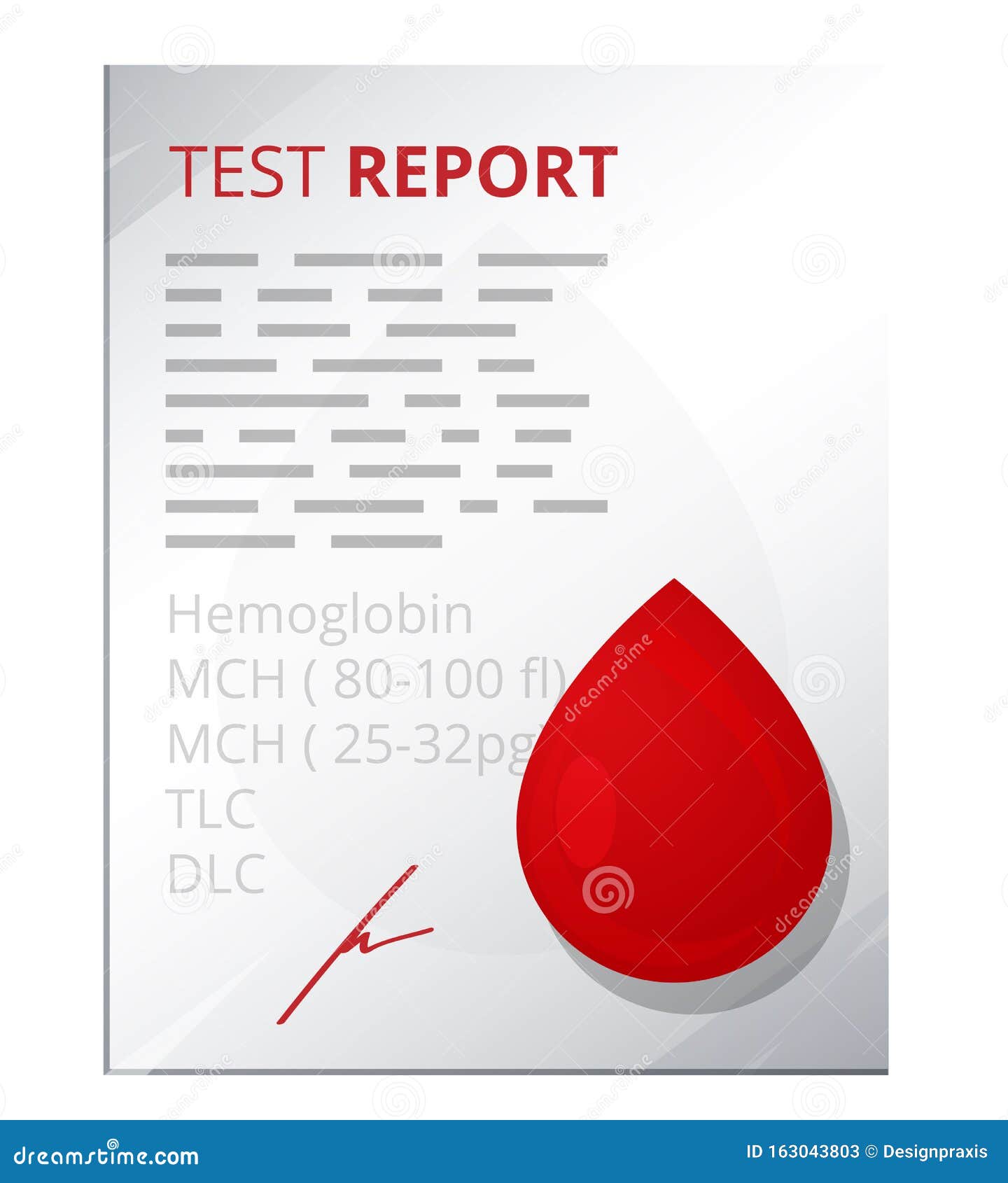 Blood Test Lab Report - Illustration Stock Vector - Illustration of ...