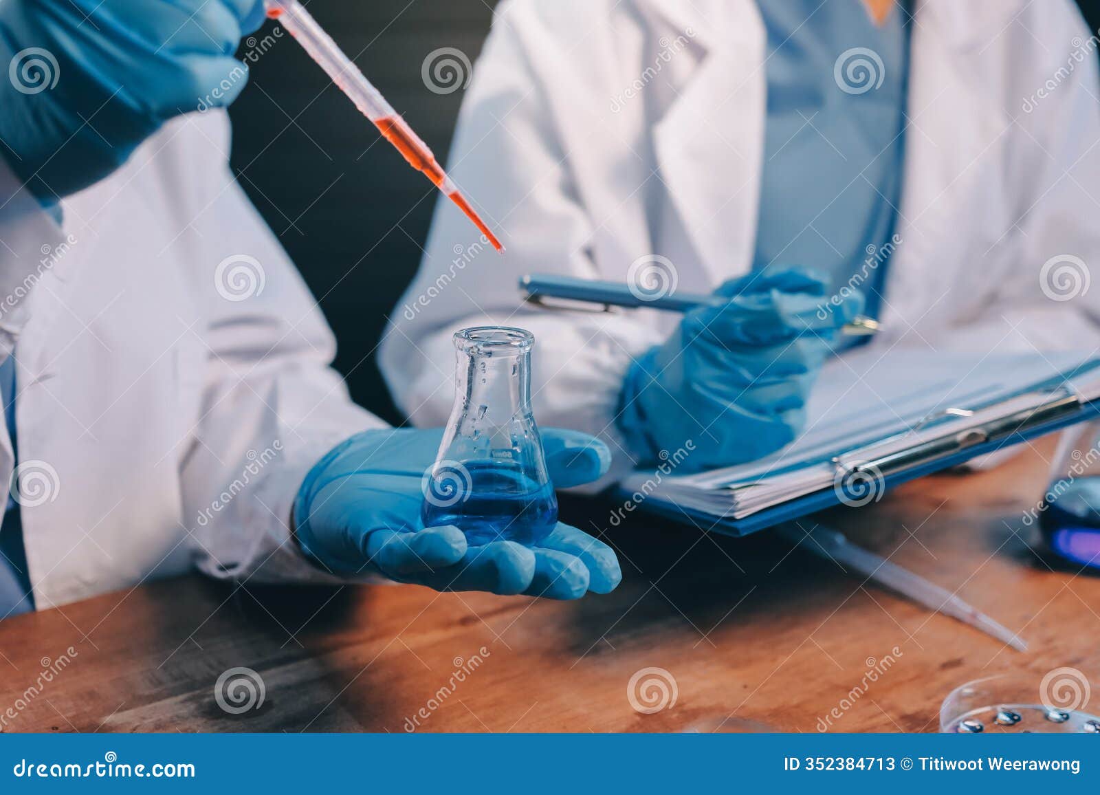 Blood Test in the Laboratory. Laboratory Assistant Working with the ...