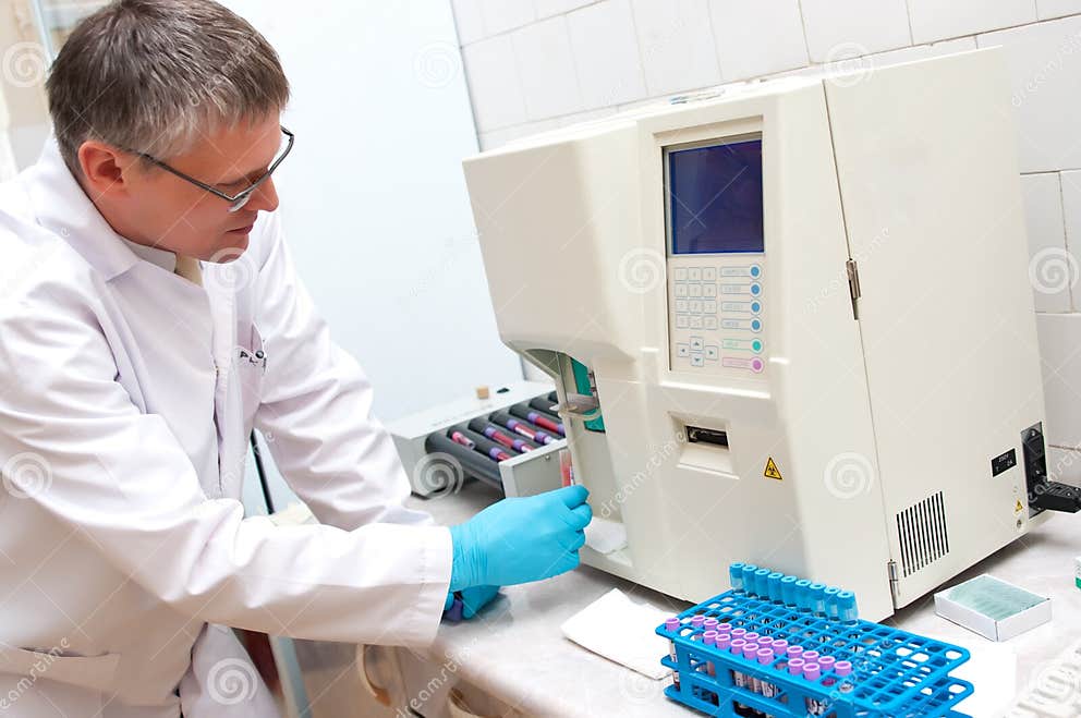 Blood test machine stock photo. Image of specialised - 14016112