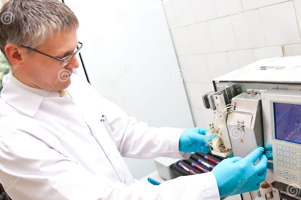 Blood test machine stock photo. Image of doctor, analyzer - 14016122