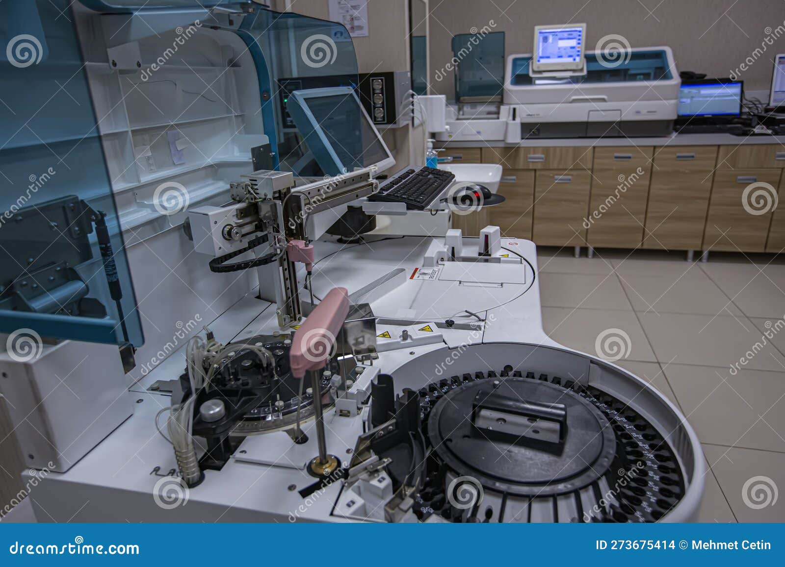 Blood Test Measuring Instruments in the Laboratory.Blood Analysis in an ...