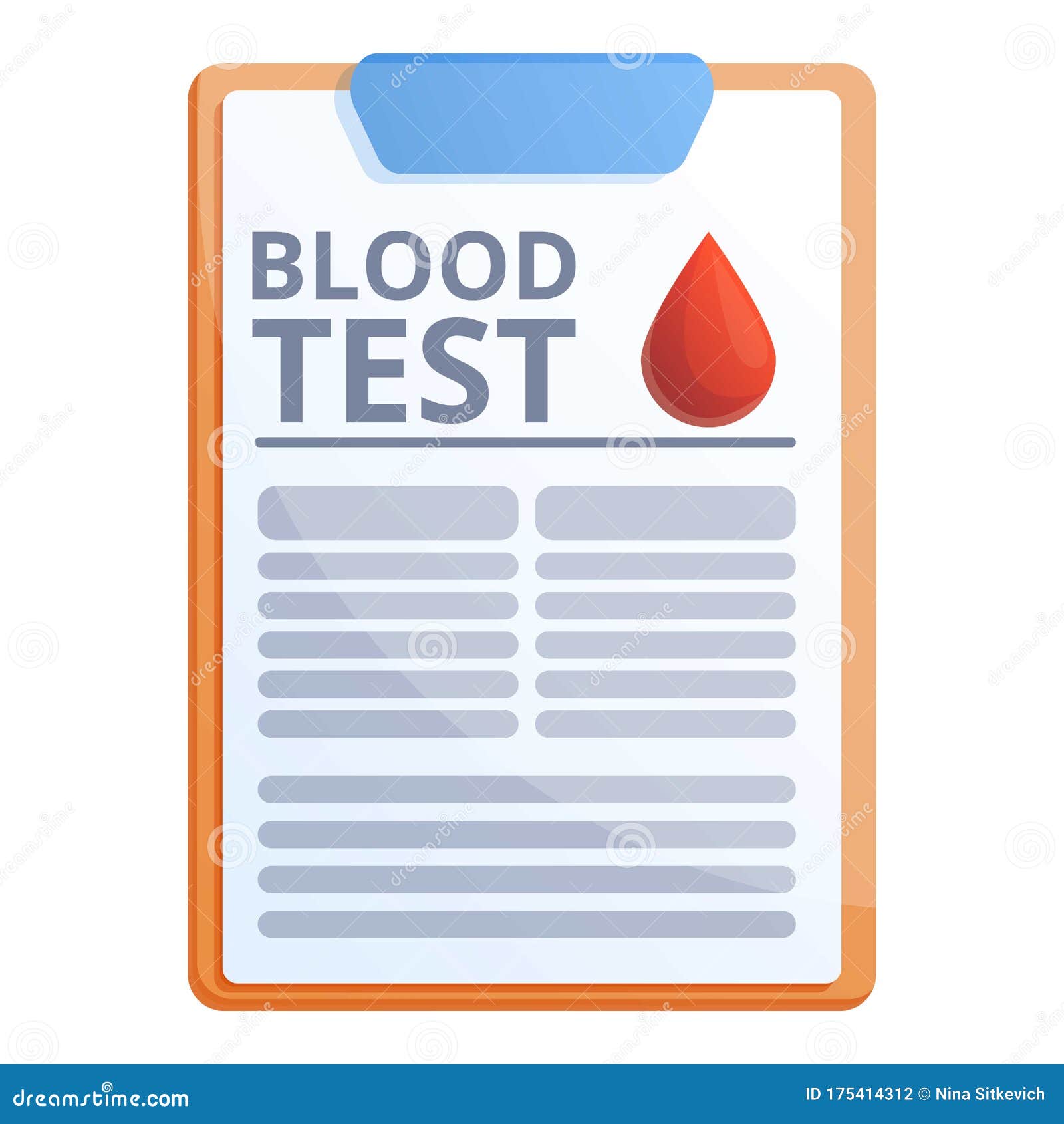 Blood Test Result Icon, Cartoon Style Stock Vector - Illustration of ...