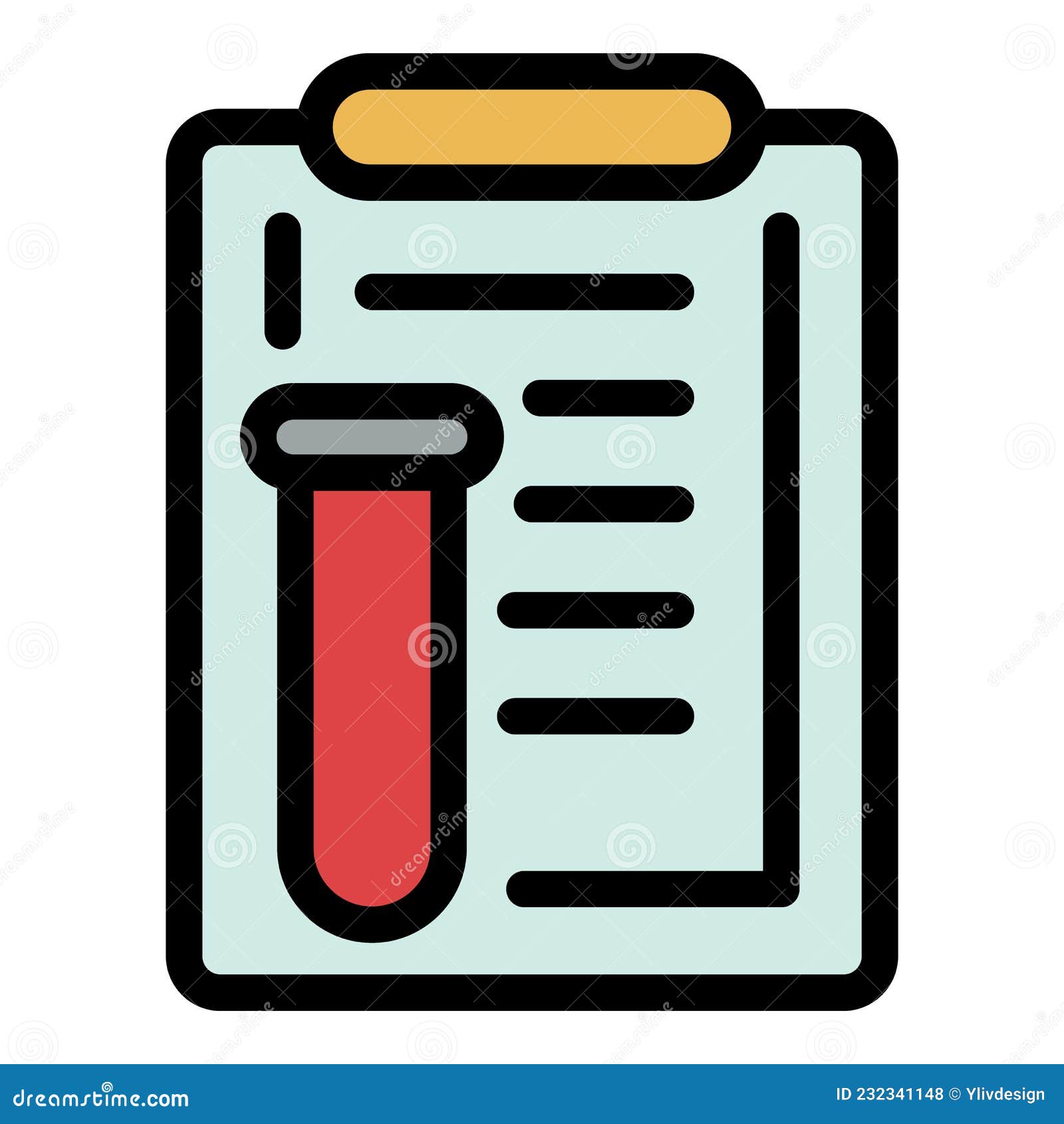 Blood Test Result Icon Color Outline Vector Stock Vector - Illustration ...