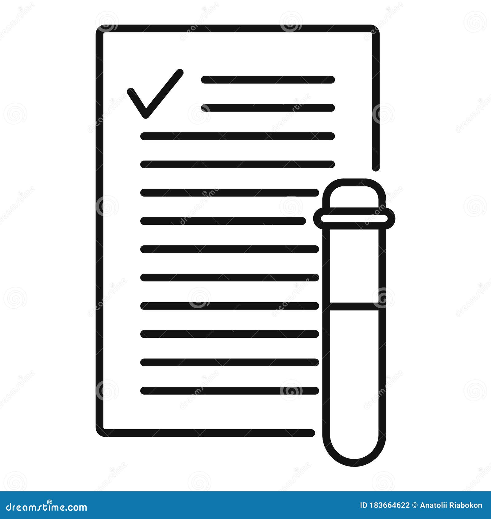 Blood Test Results Icon, Outline Style Stock Vector - Illustration of ...