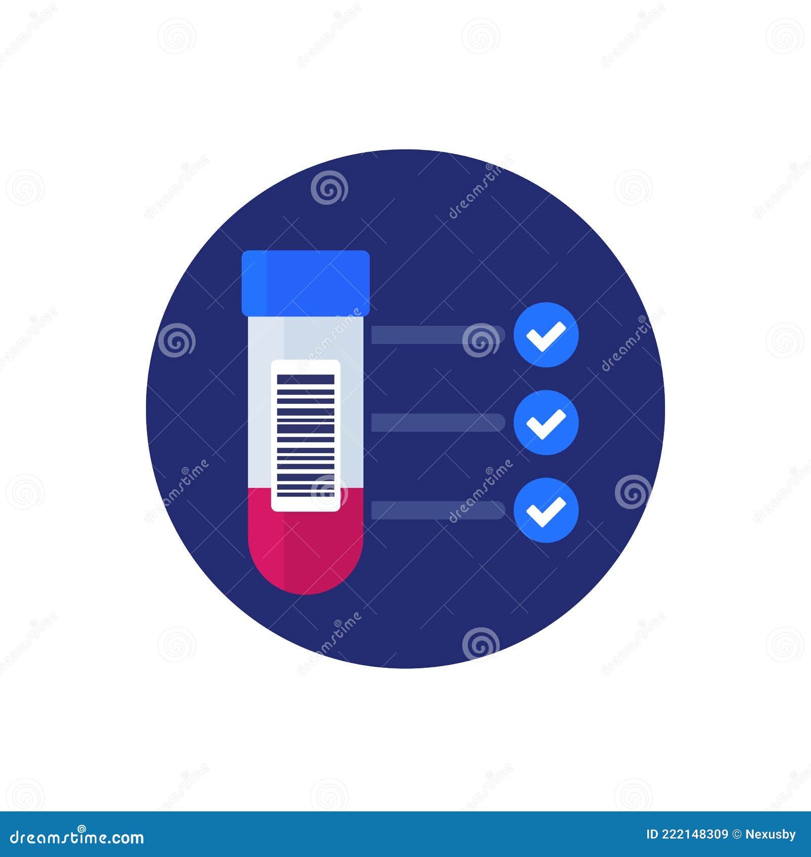 Blood Test Results and Blood Sample Icon Stock Vector - Illustration of ...