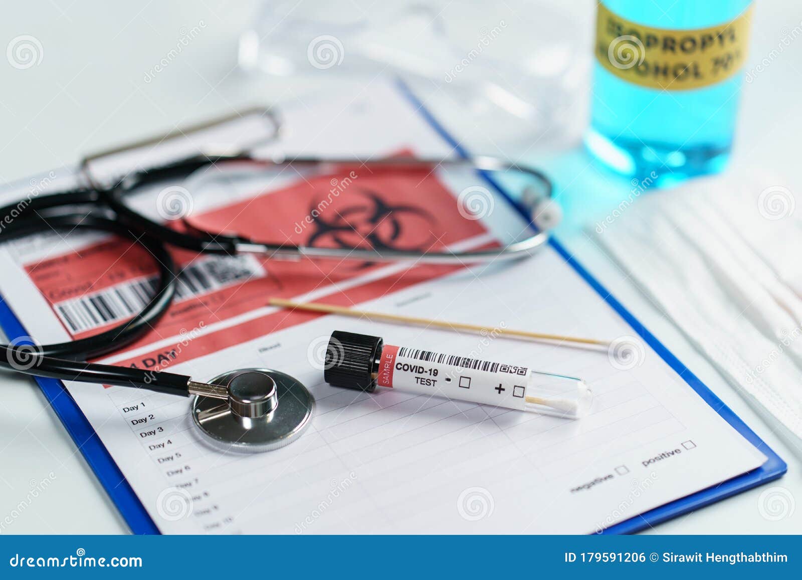 Blood Test Samples Tube, Reagent Testing Tube and Swab Collection Kit ...