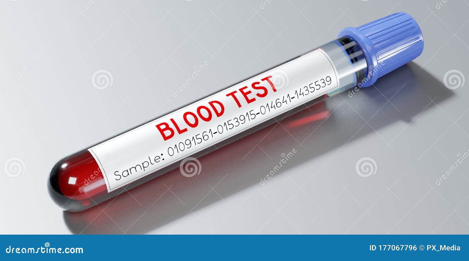 Blood Test, Test Tube - 3D Illustration Stock Illustration ...