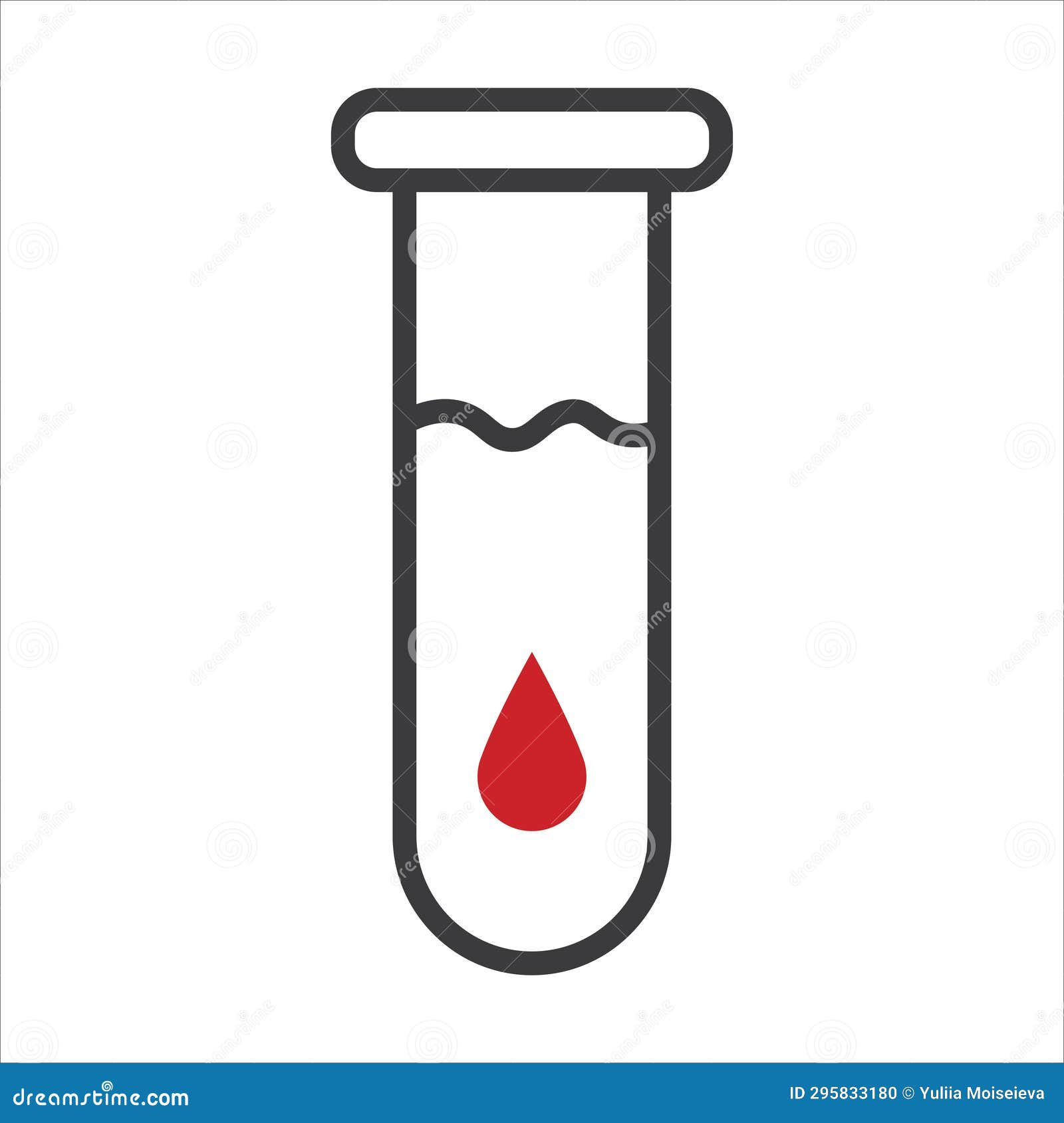 Blood in Test Tube Icon Vector, Illustration Stock Vector ...