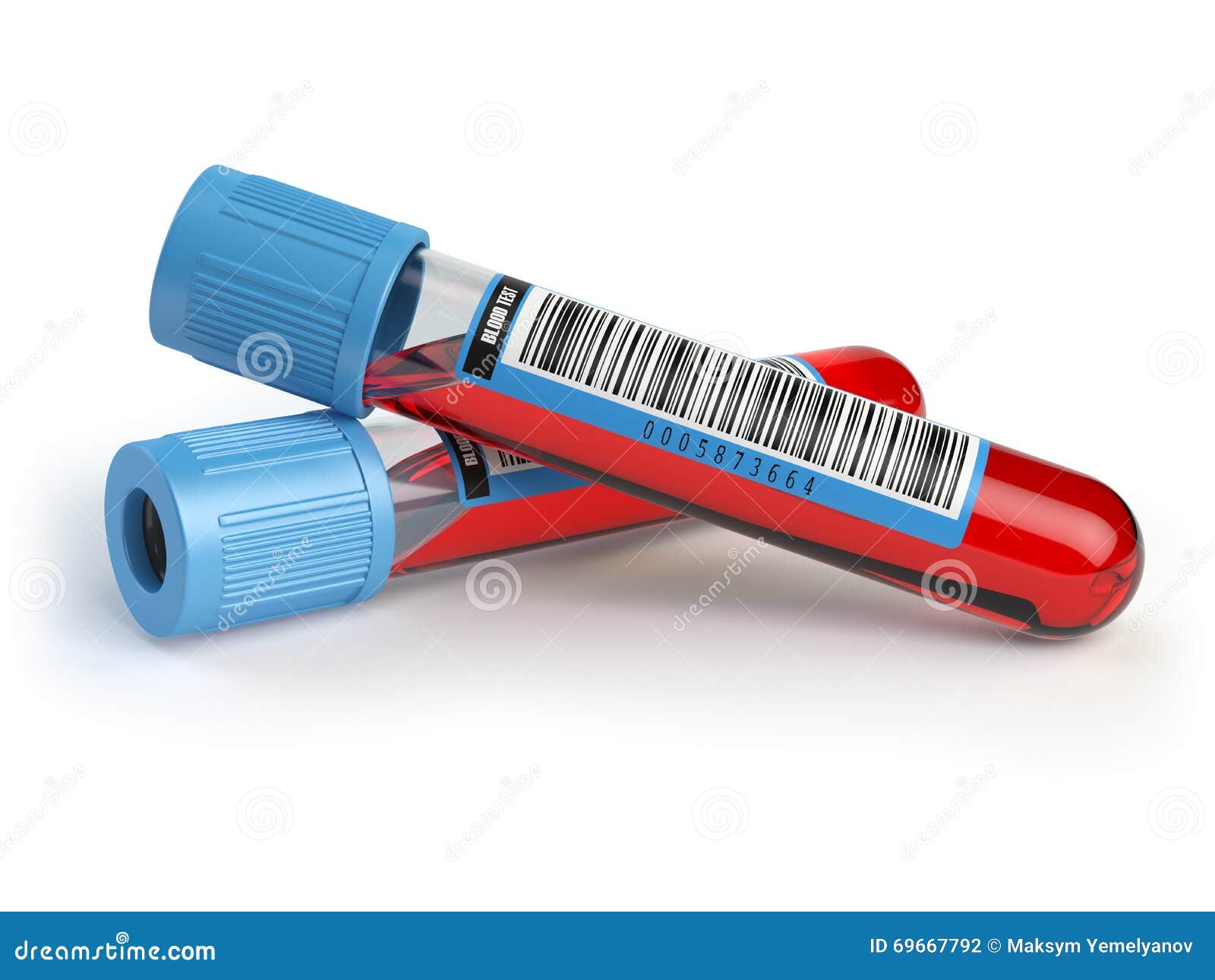 Blood Test Tubes. Blood Samples on White Stock Illustration ...