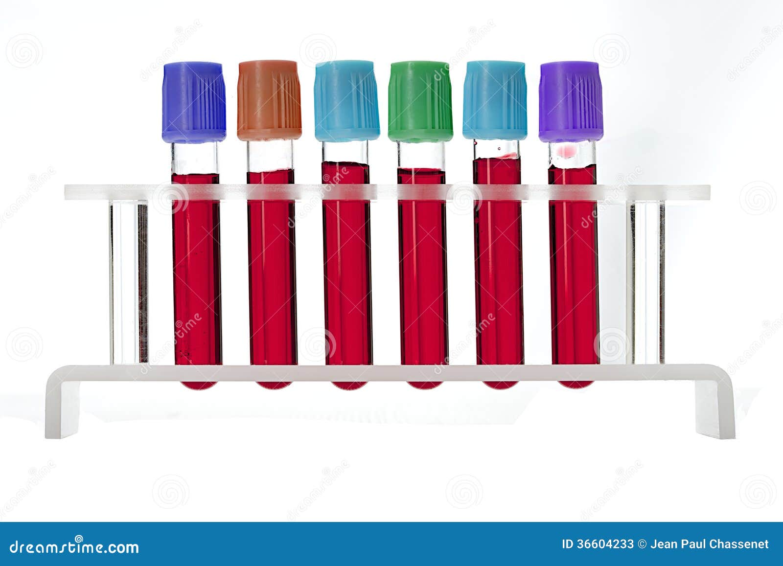 Blood Test Tubes in Glass Rack Stock Image - Image of laboratory ...