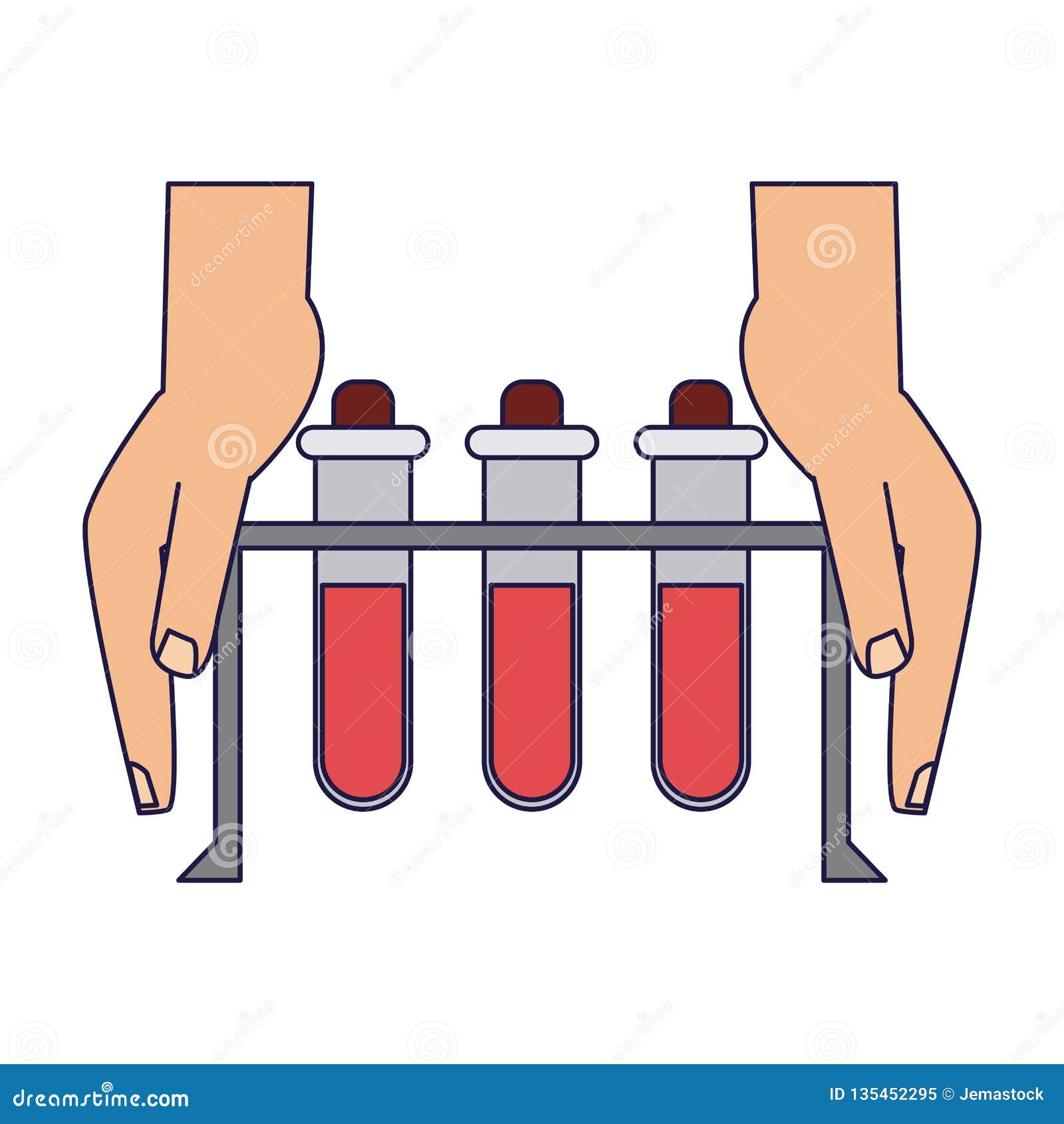 Blood test tubes stock vector. Illustration of tubes - 135452295