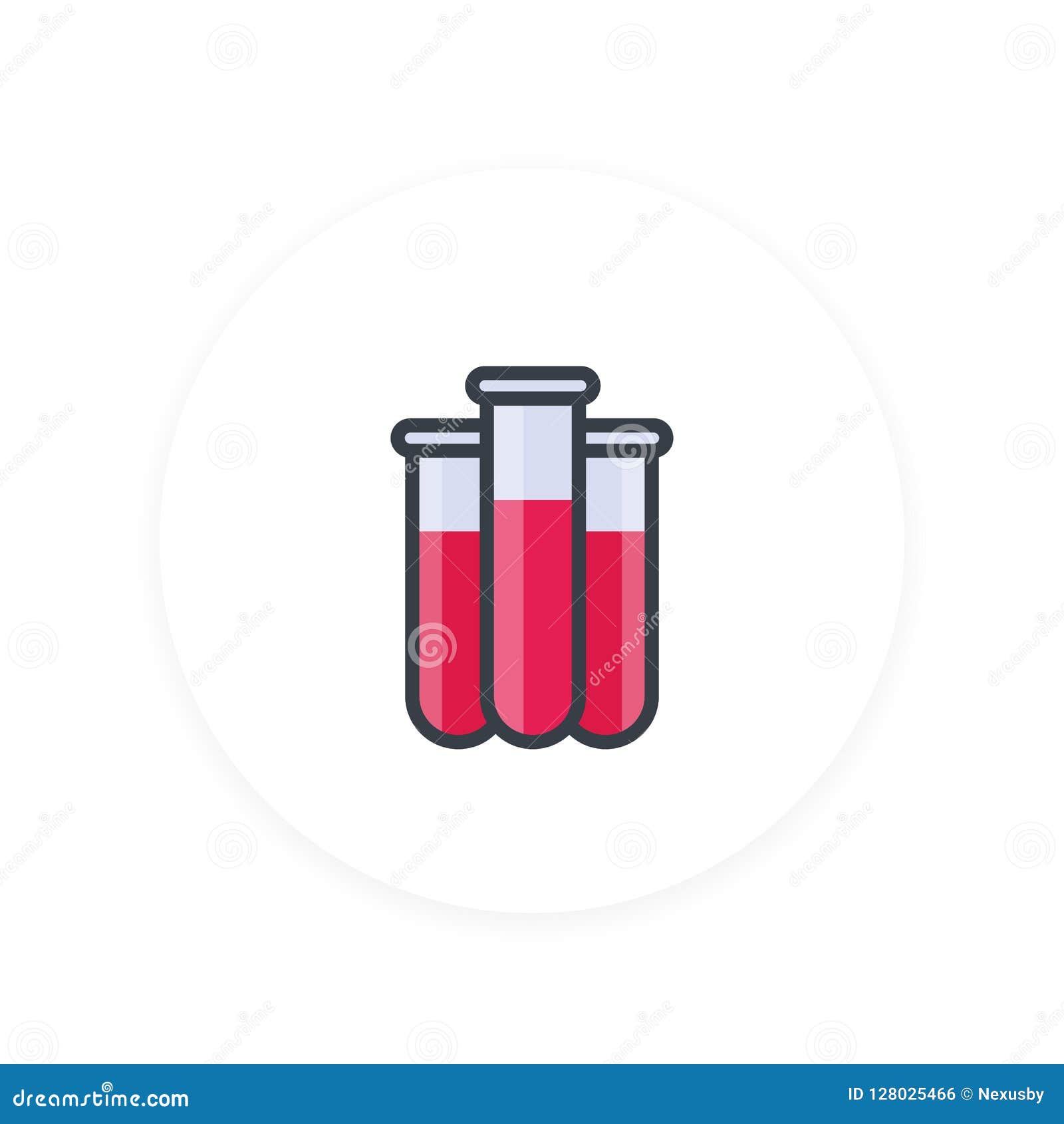 Blood in Test Tubes Vector Icon Stock Vector - Illustration of isolated ...