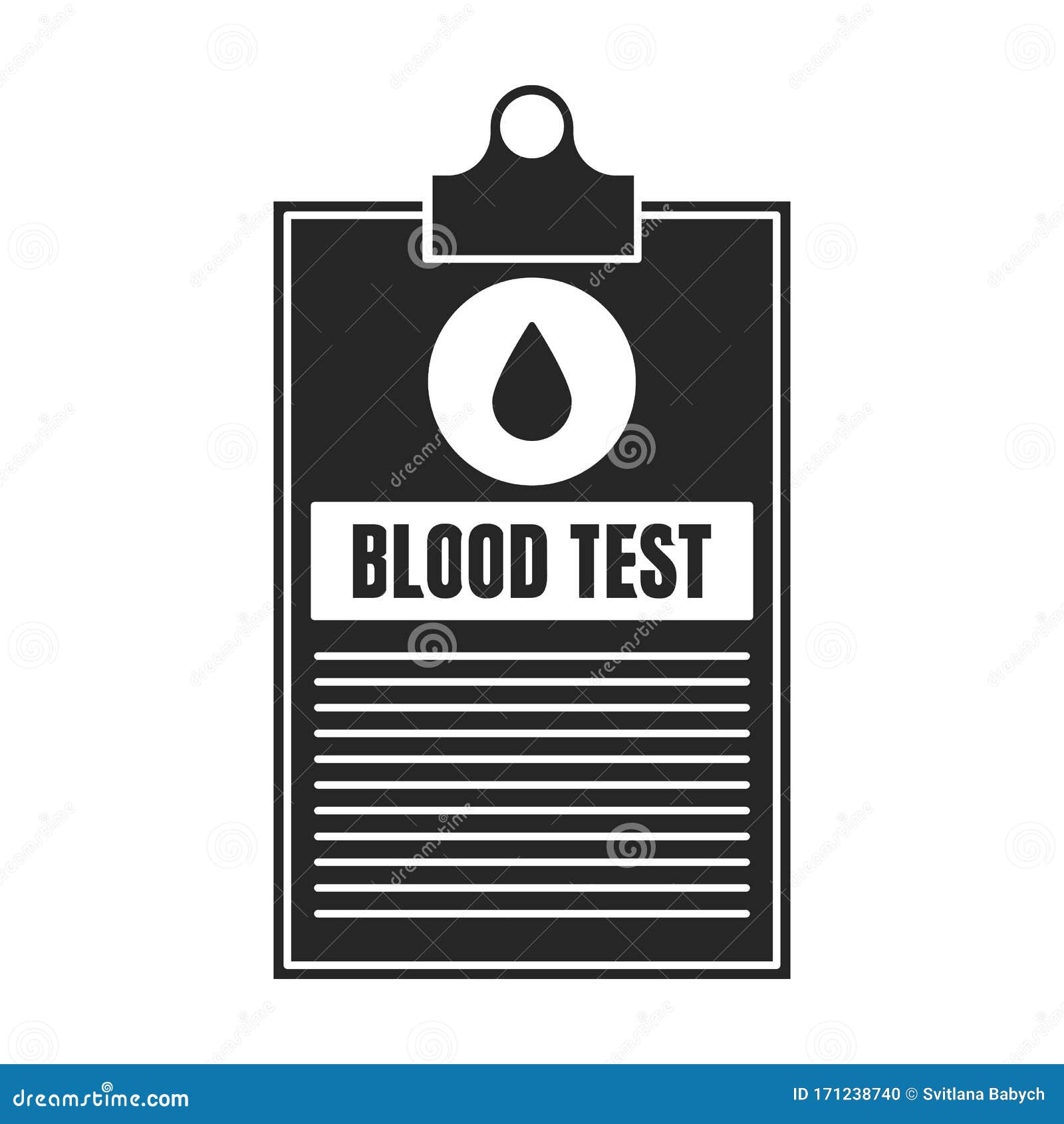 Blood Test Vector Icon.Black.simple Vector Icon Isolated on White ...