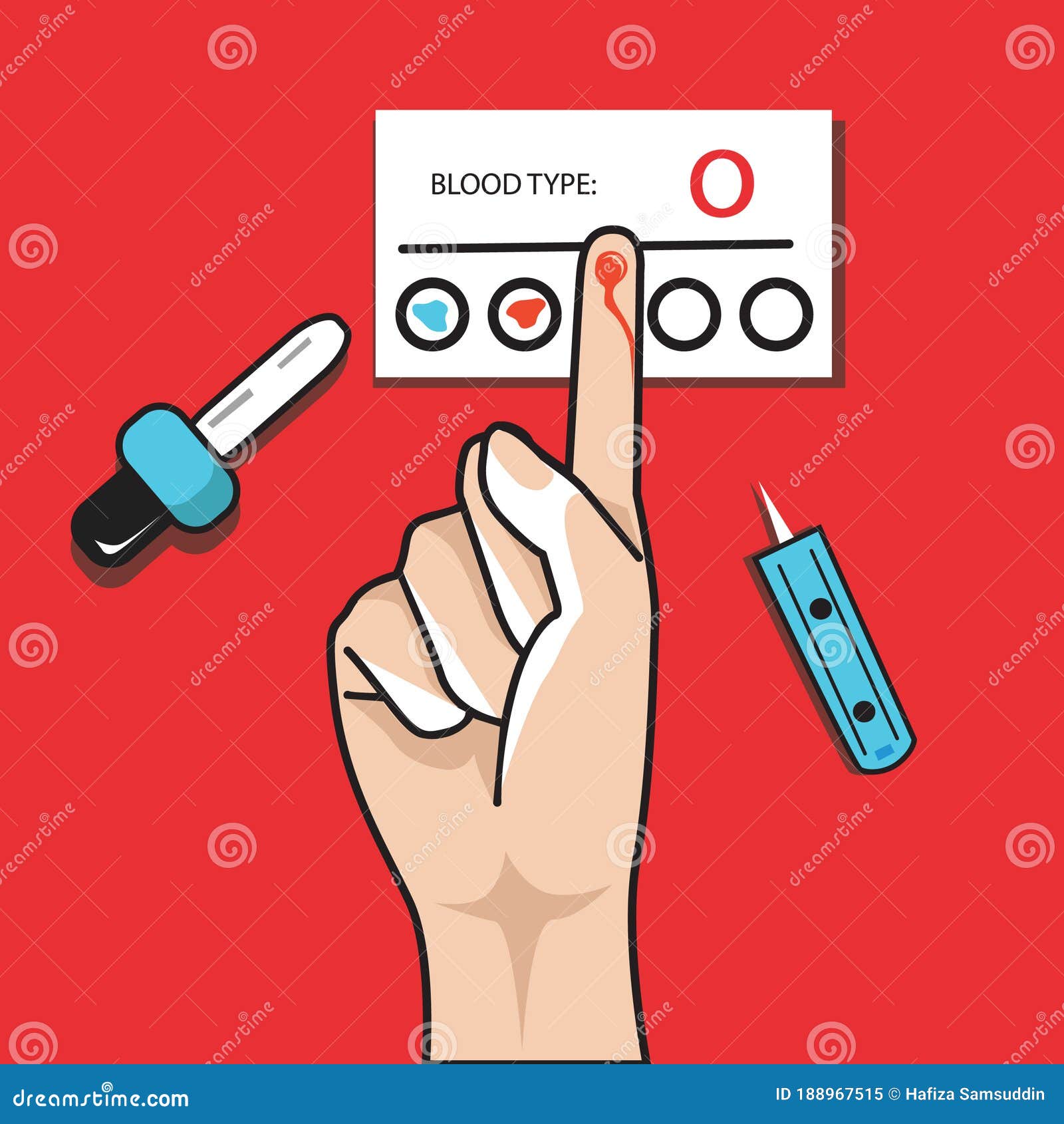 Blood Test. Vector Illustration Decorative Design Stock Vector ...