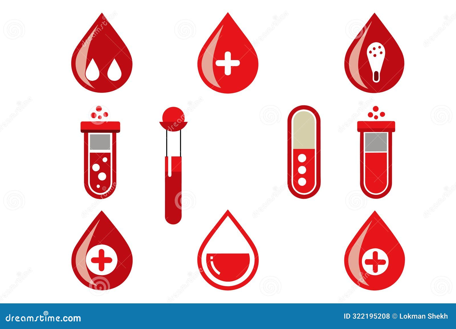 Set-of Blood Test Illustration Stock Illustration - Illustration of ...
