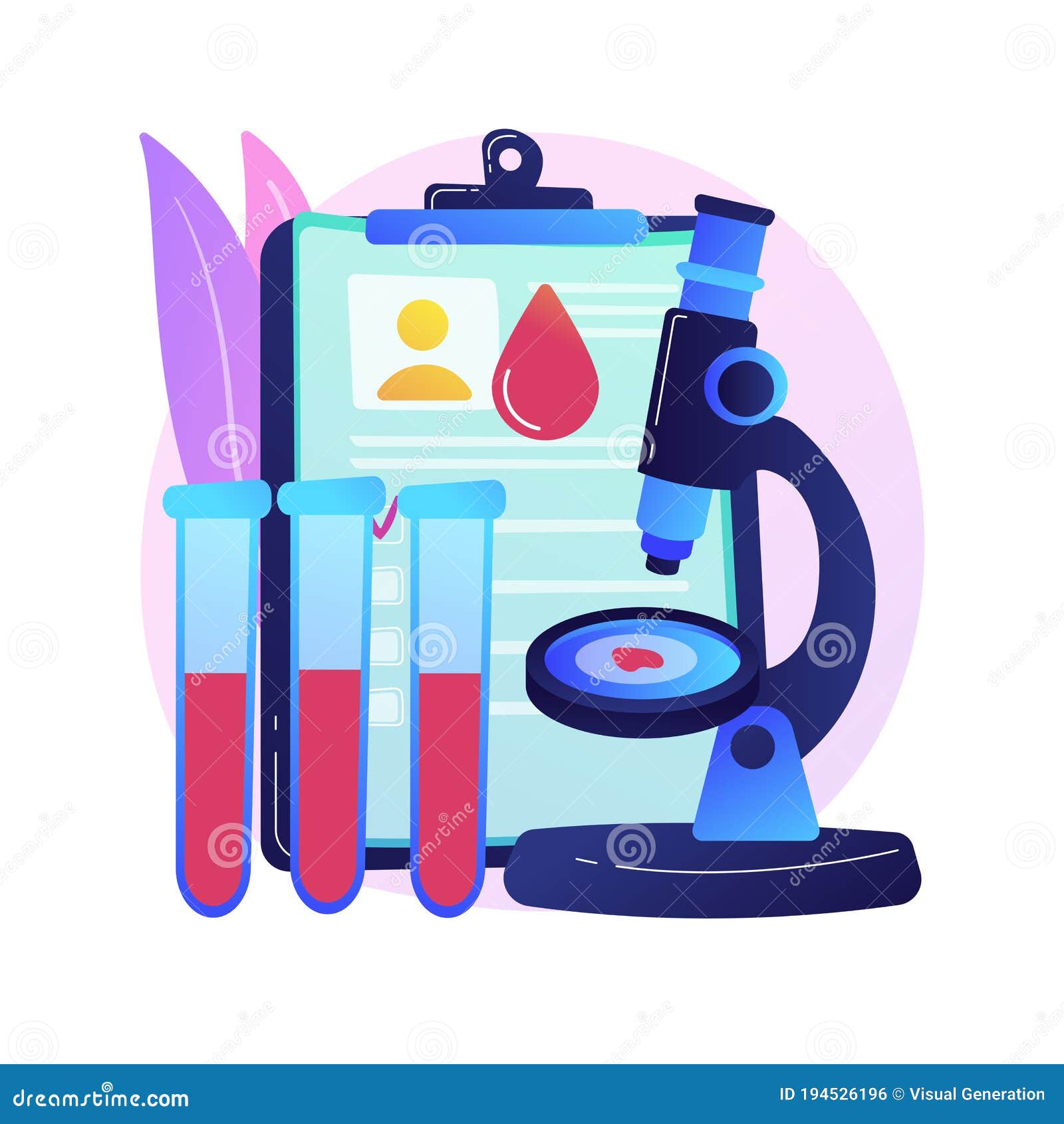 Blood Testing Abstract Concept Vector Illustration. Stock Vector ...