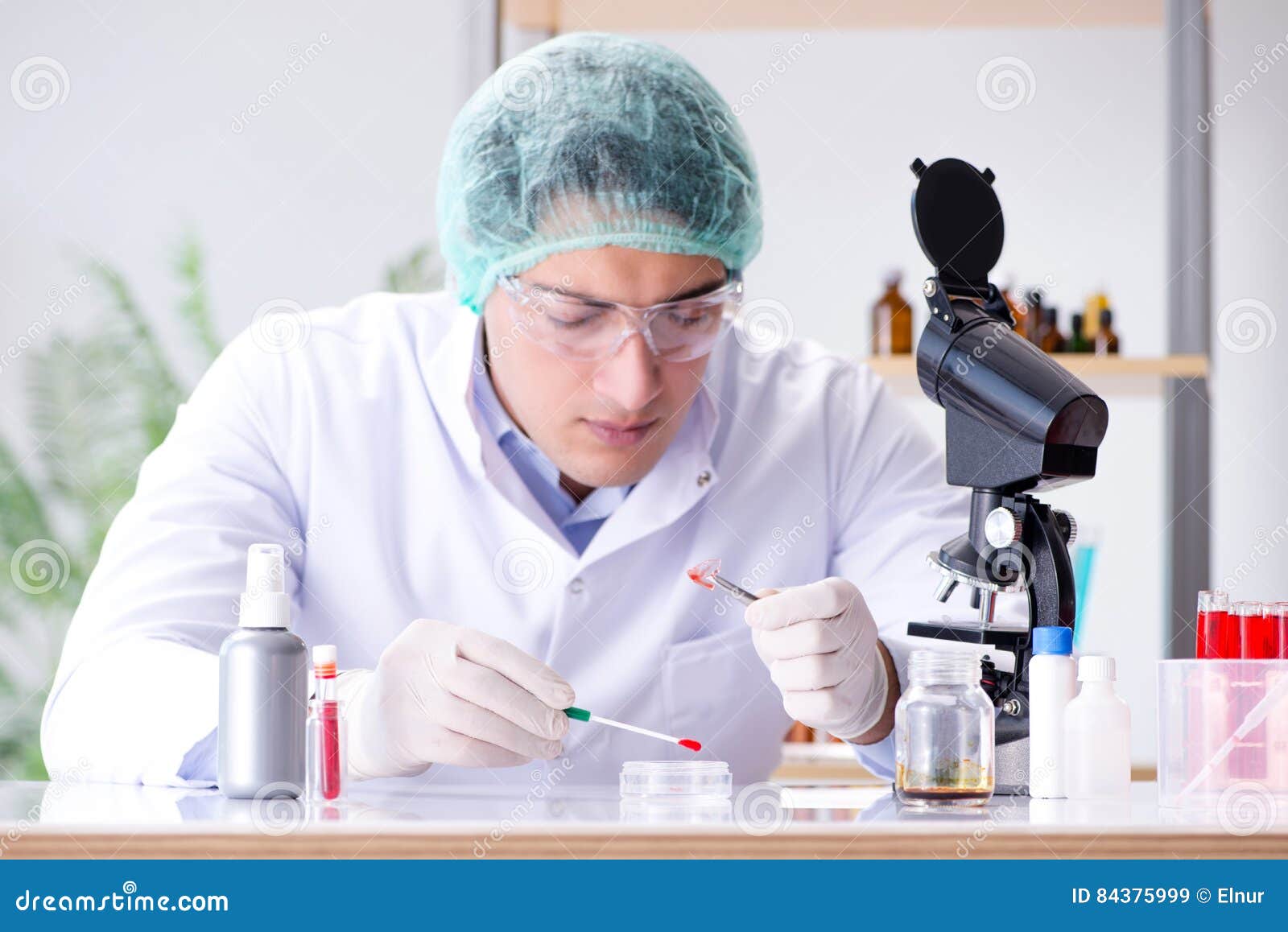 The Blood Testing in the Lab Stock Image - Image of doctor, forensic ...