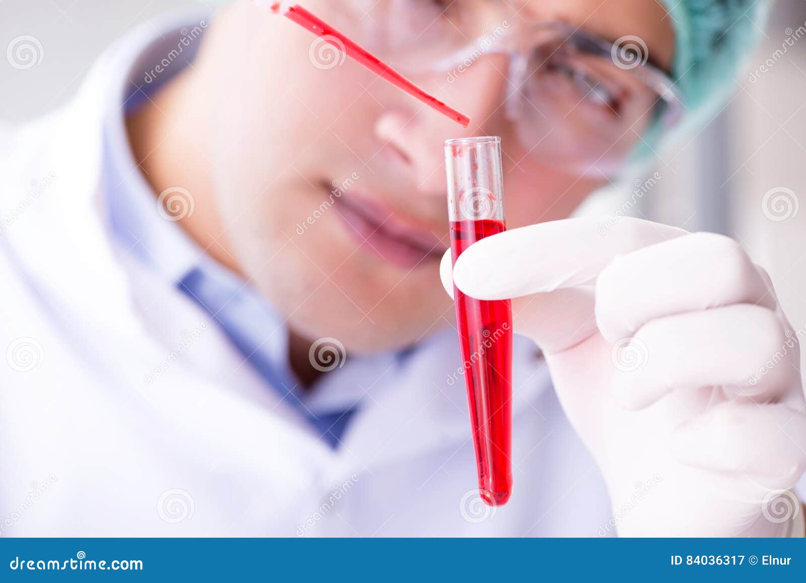 The Blood Testing in the Lab with Young Scientist Stock Image - Image ...