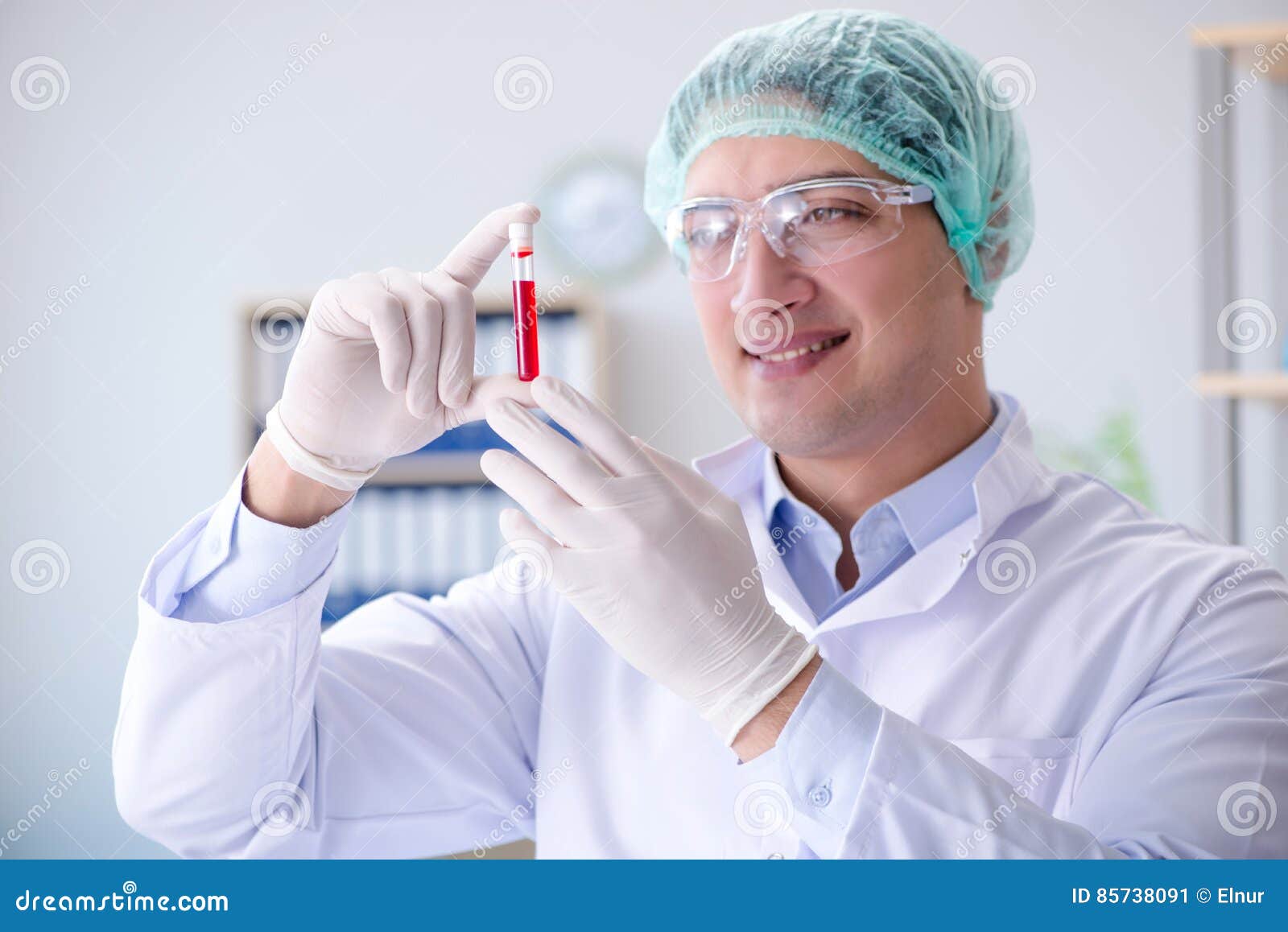 The Blood Testing in the Lab with Young Scientist Stock Image - Image ...