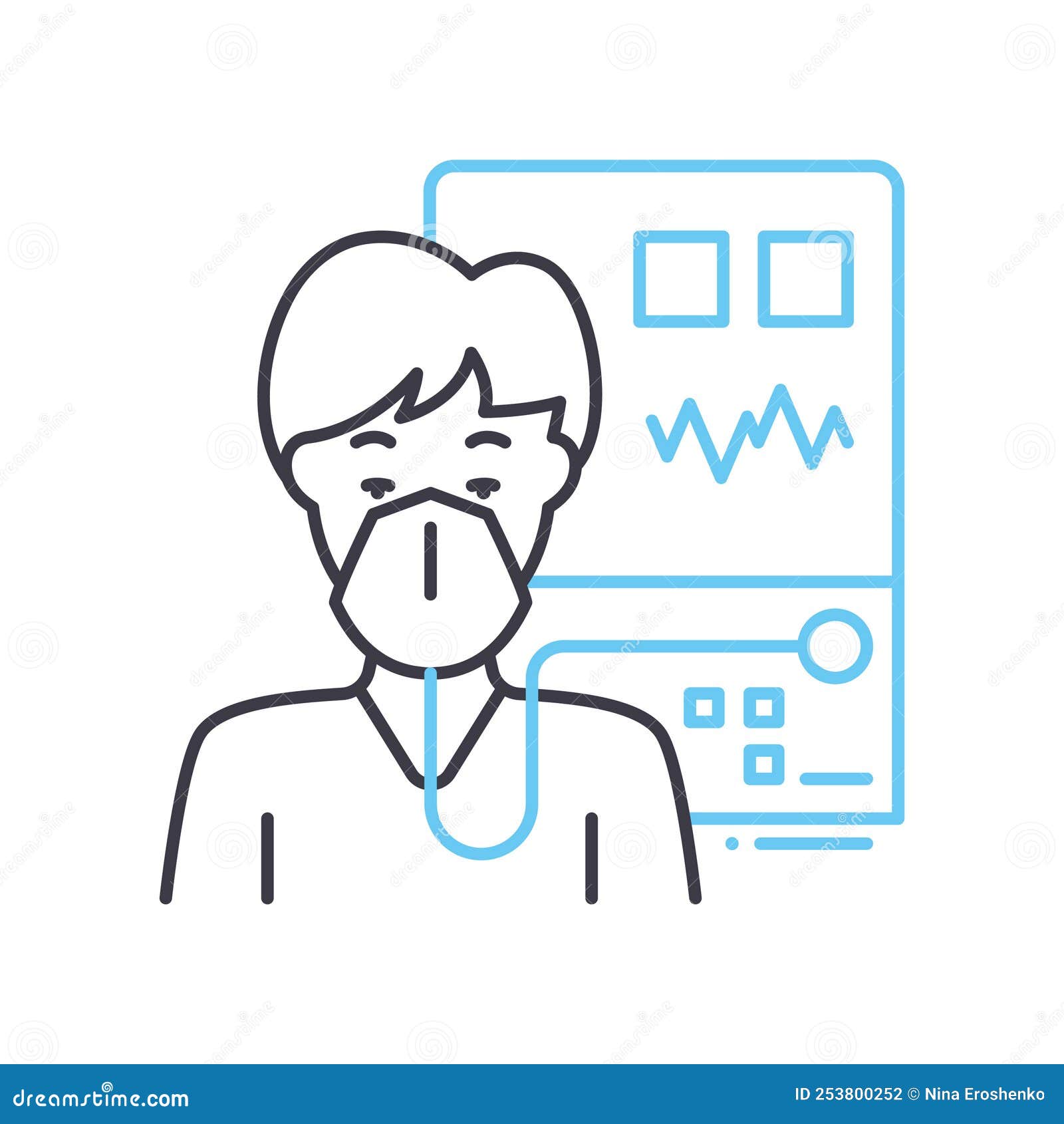 Blood Testing Line Icon, Outline Symbol, Vector Illustration, Concept ...