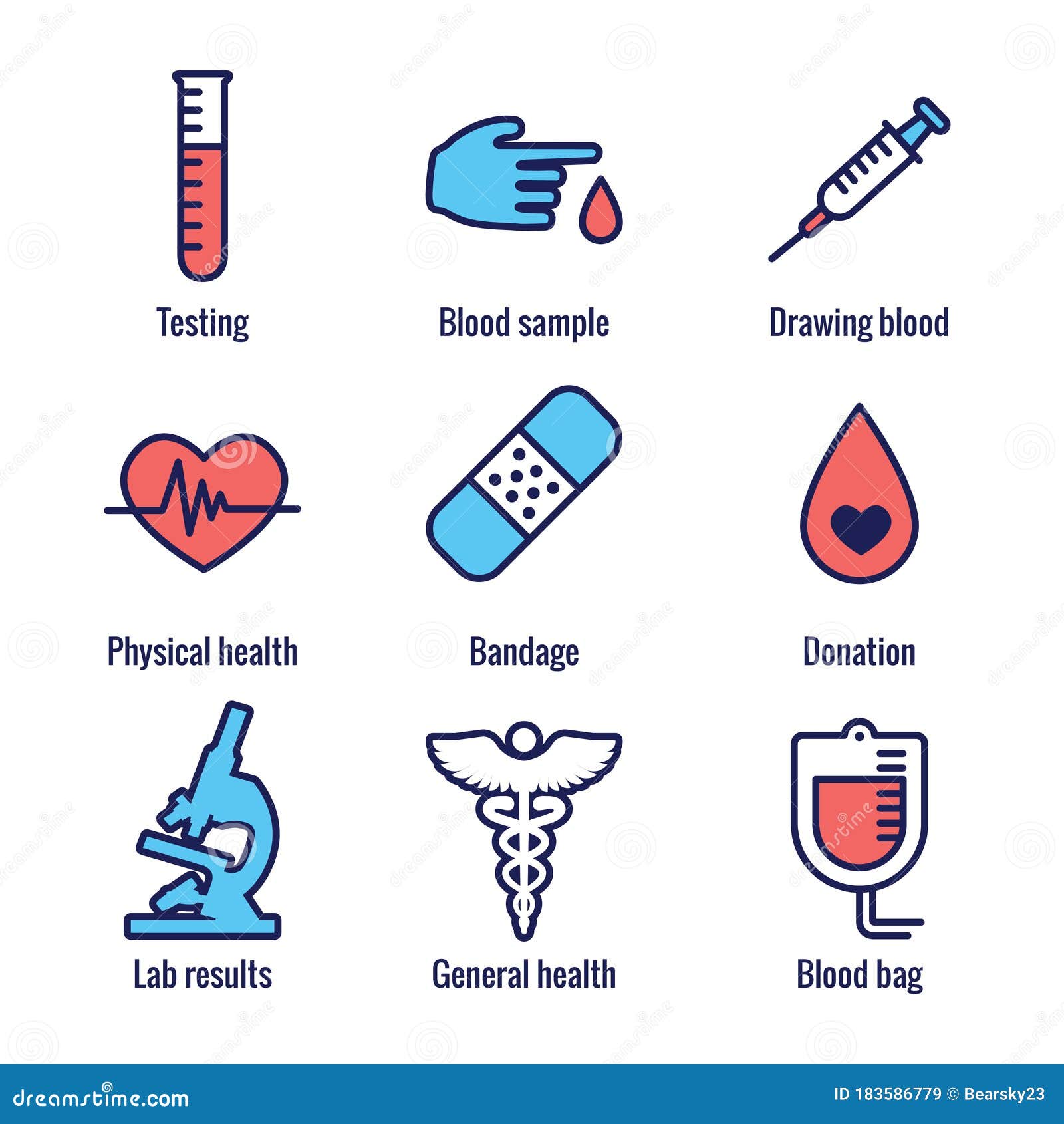 Blood Testing And Work Icon Showing One Aspect Of Blood Draw Process ...