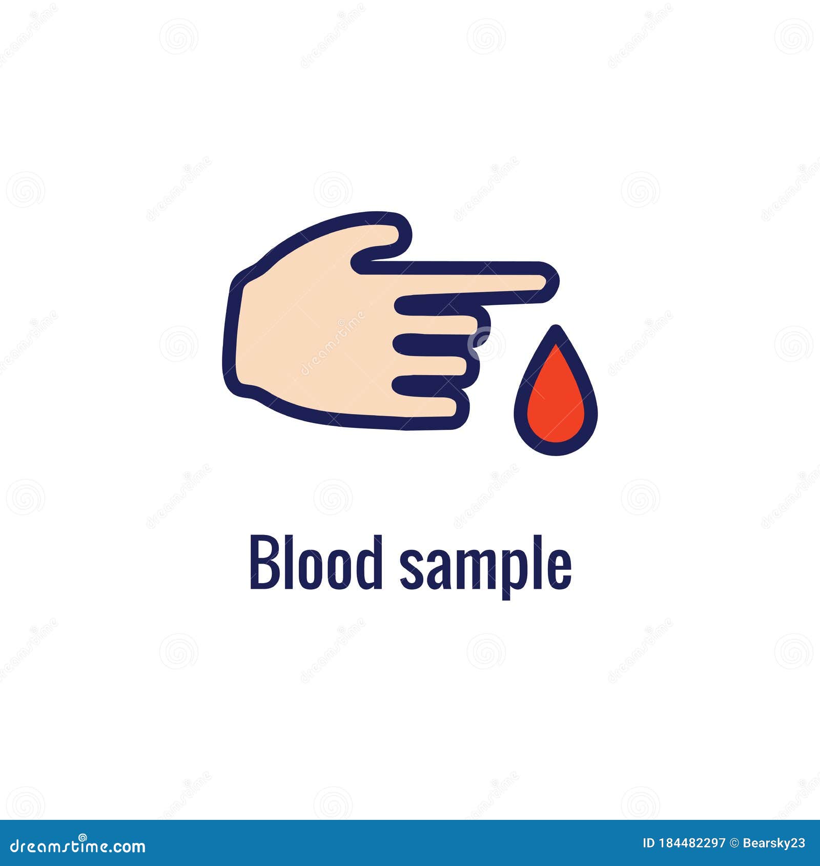 Blood Testing and Work Icon Showing One Aspect of Blood Draw Process ...