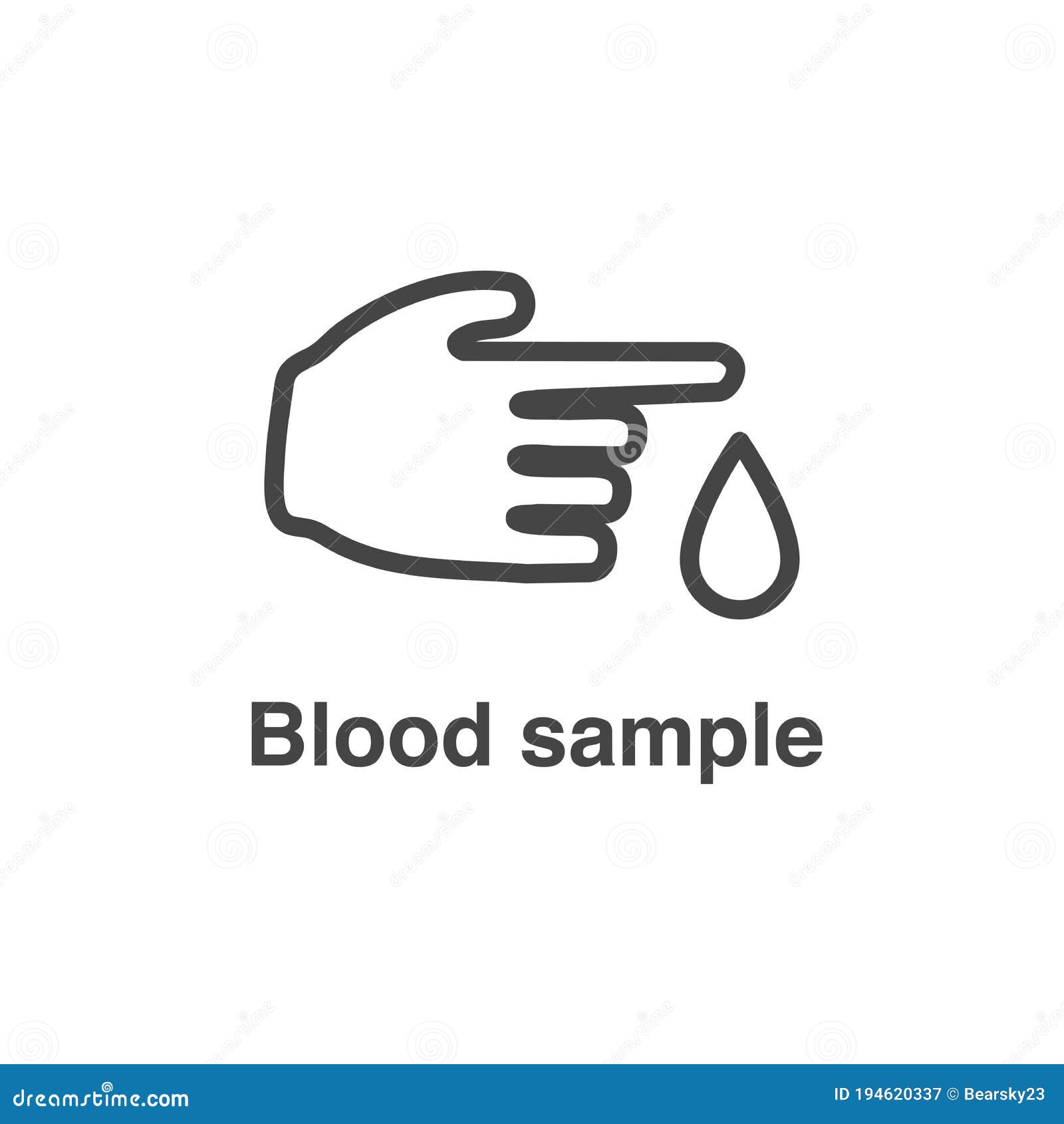 Blood Testing and Work Icon Showing One Aspect of Blood Draw Process ...