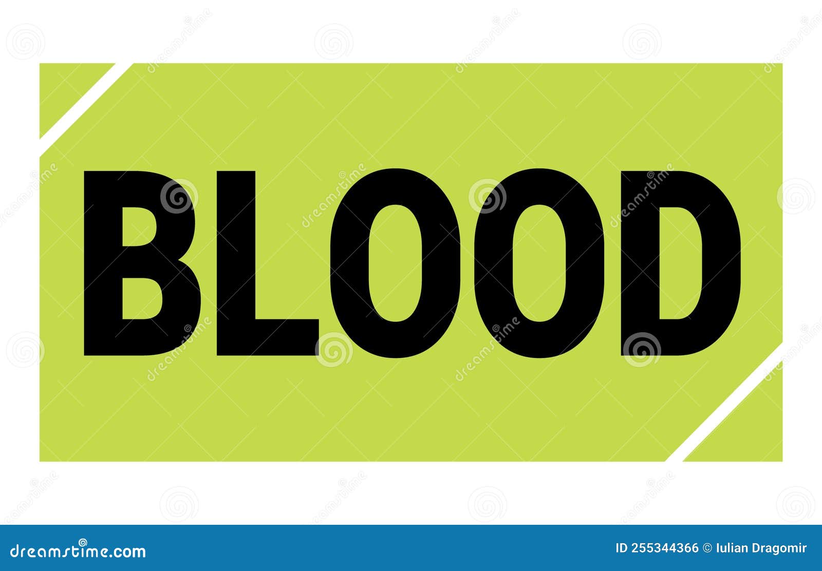 BLOOD Text Written on Green-black Stamp Sign Stock Illustration ...