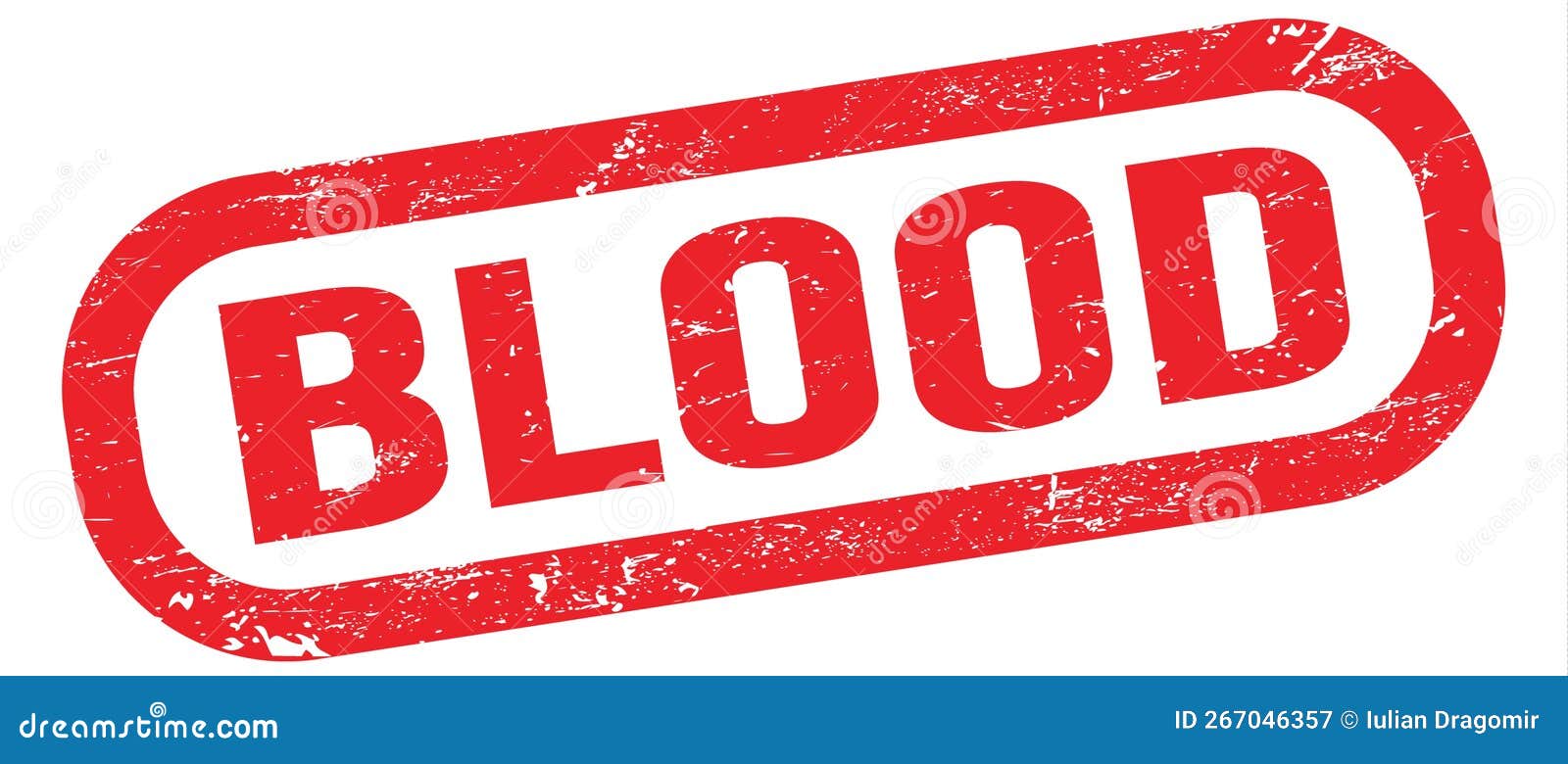 BLOOD, Text on Red Rectangle Stamp Sign Stock Illustration ...