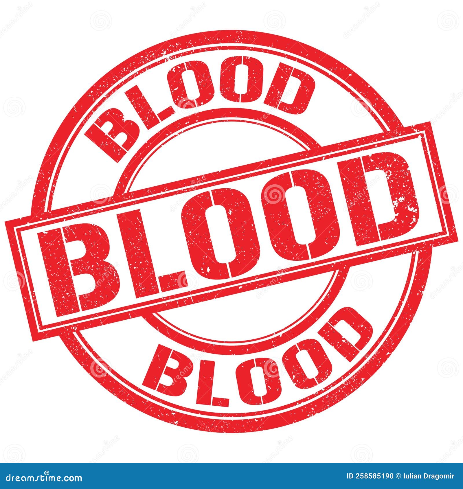 BLOOD Text Written on Red Stamp Sign Stock Illustration - Illustration ...