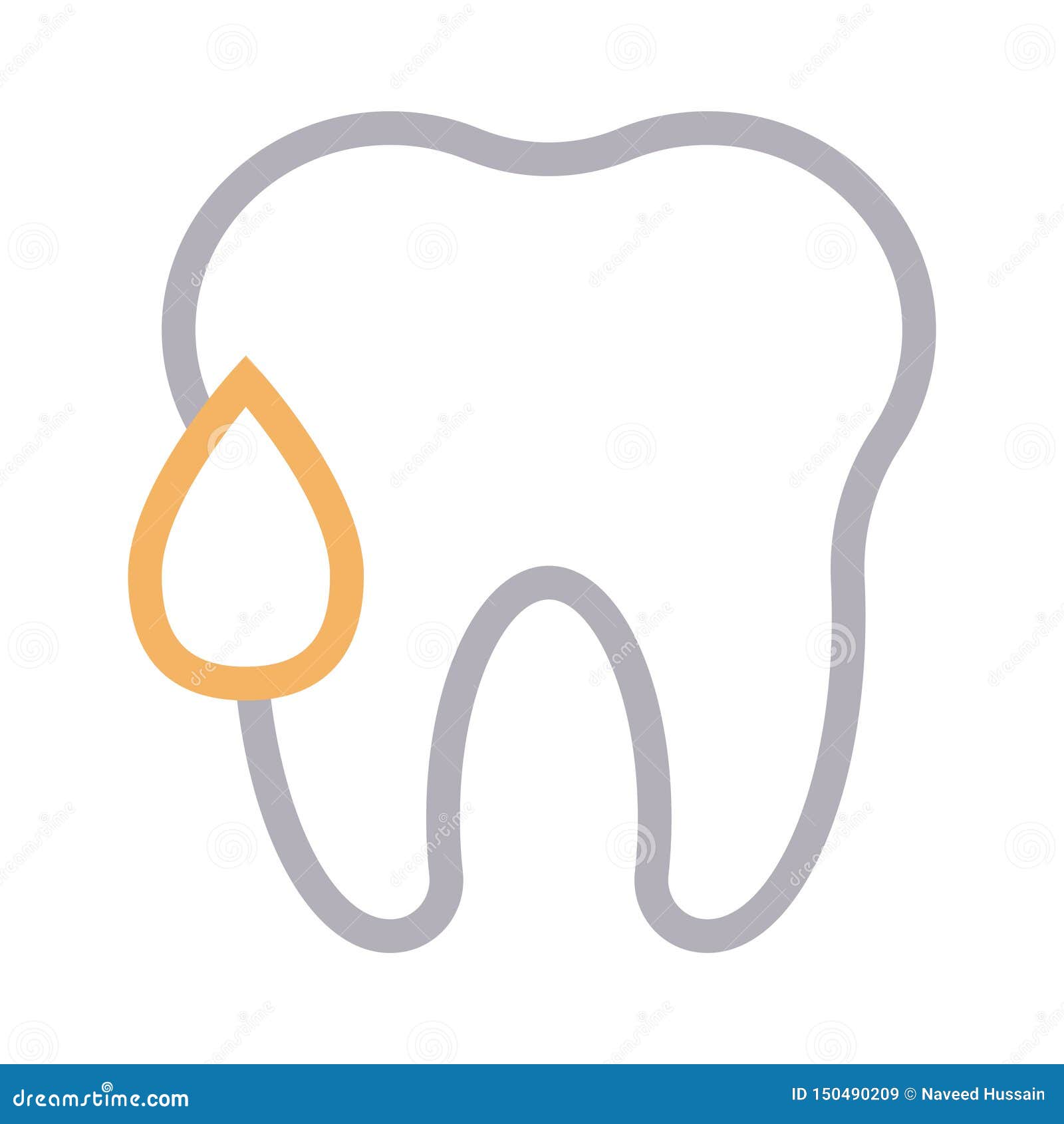 Periodontitis Color Line Icon, Dental And Stomatolgy, Periodontal Tooth ...