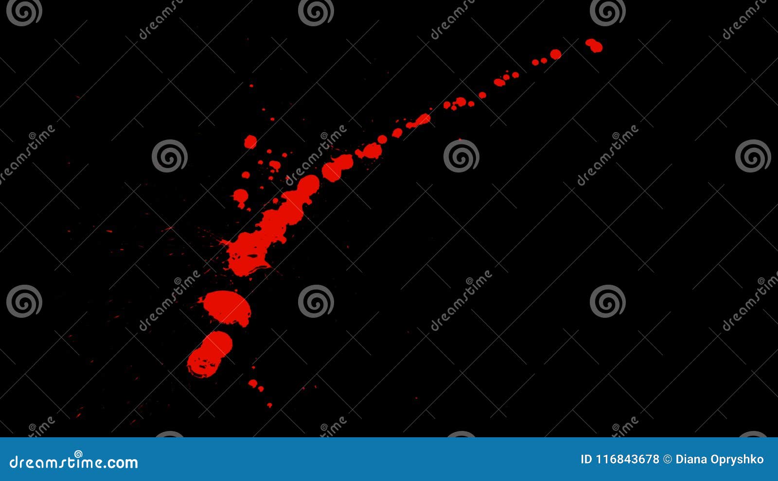 Blood Trail on the Black Background Stock Photo - Image of isolated ...