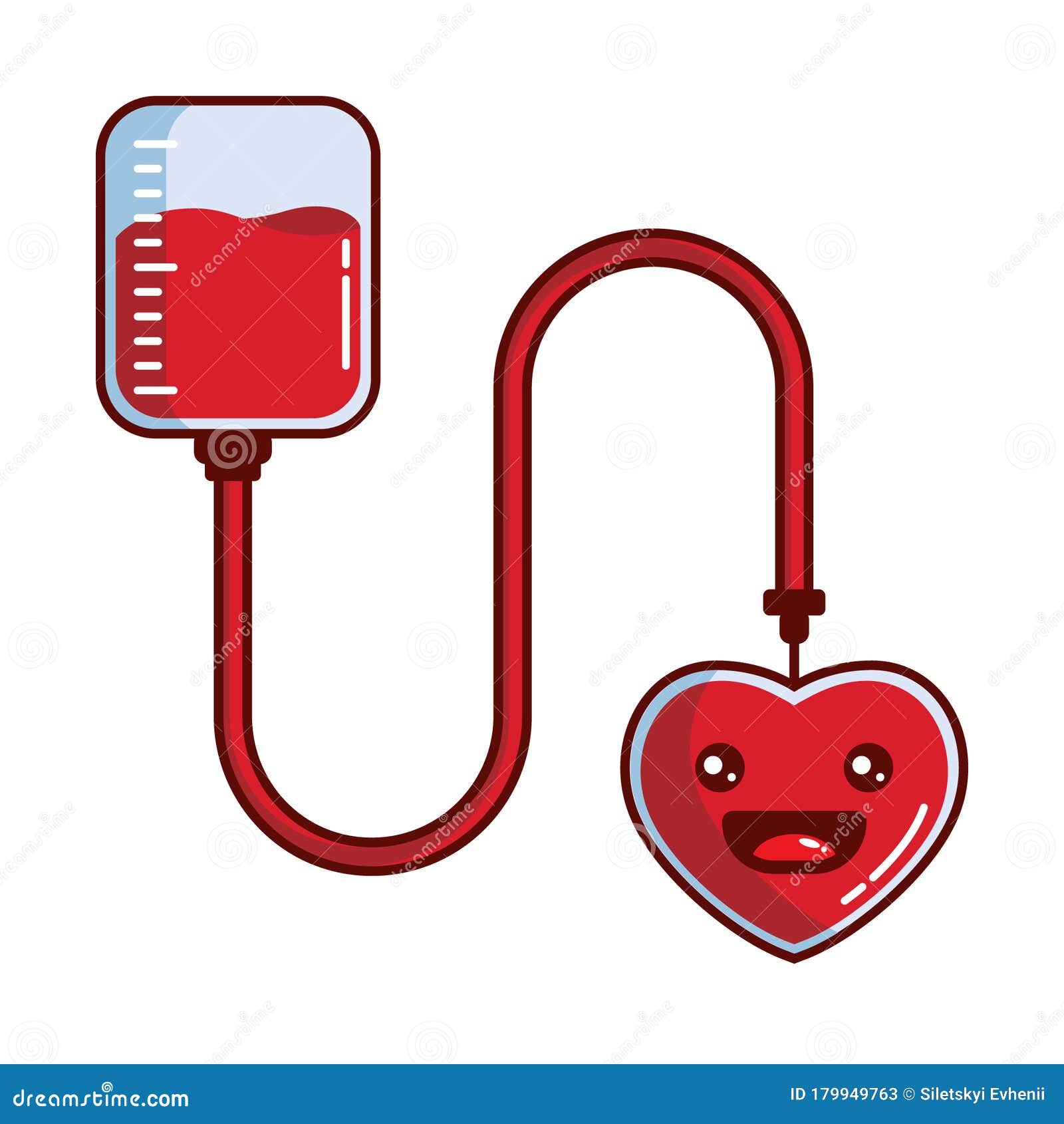 Blood Transfusion, Happy Heart Shaped Blood Bag during Transfusion ...
