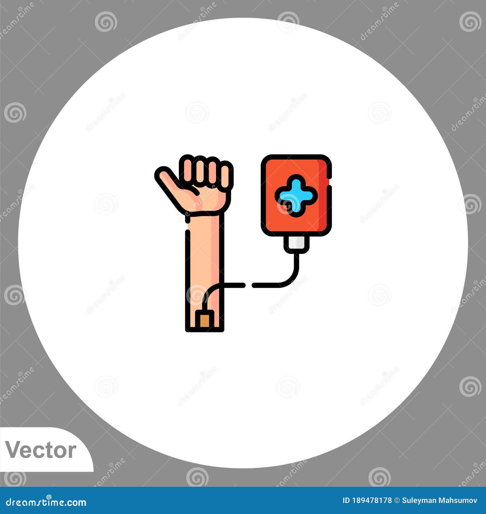 Blood Transfusion Vector Icon Sign Symbol Stock Vector - Illustration ...