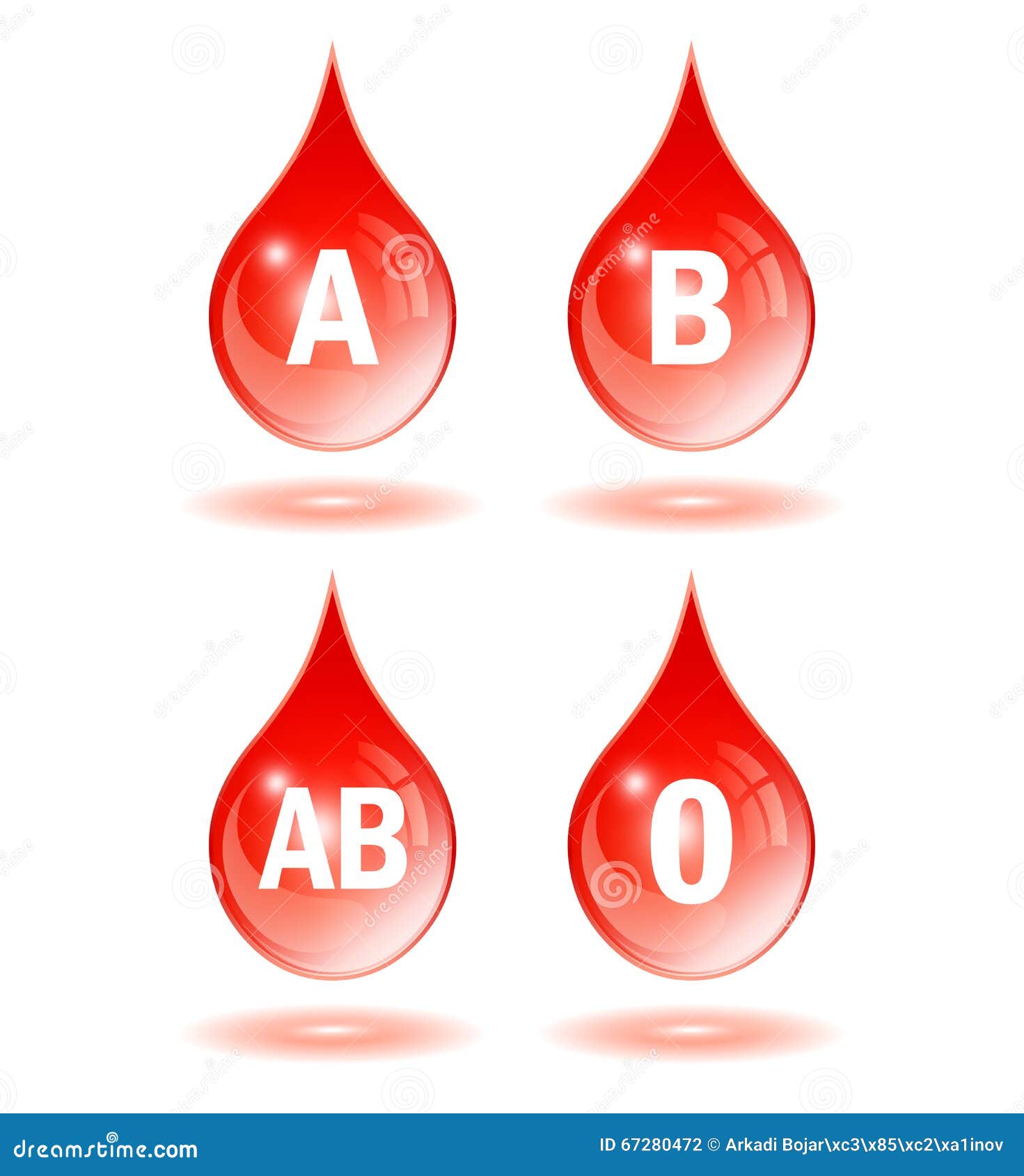 Blood Type Drops Vector Illustration | CartoonDealer.com #67280472