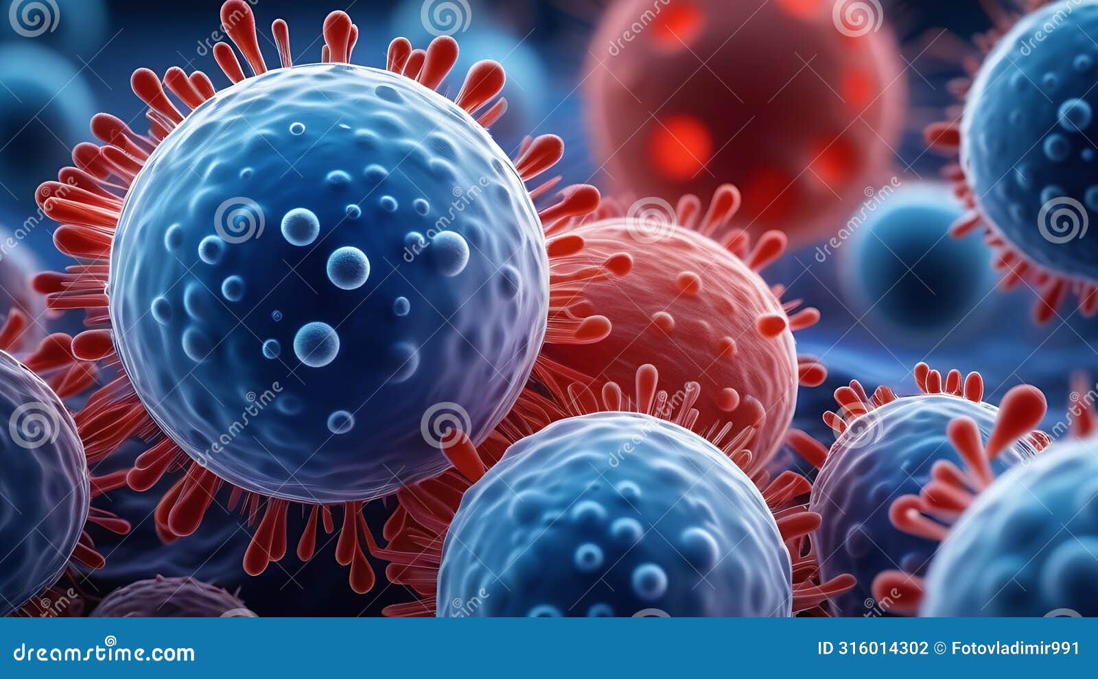 Blood Type Examined Under a Microscope Stock Illustration ...