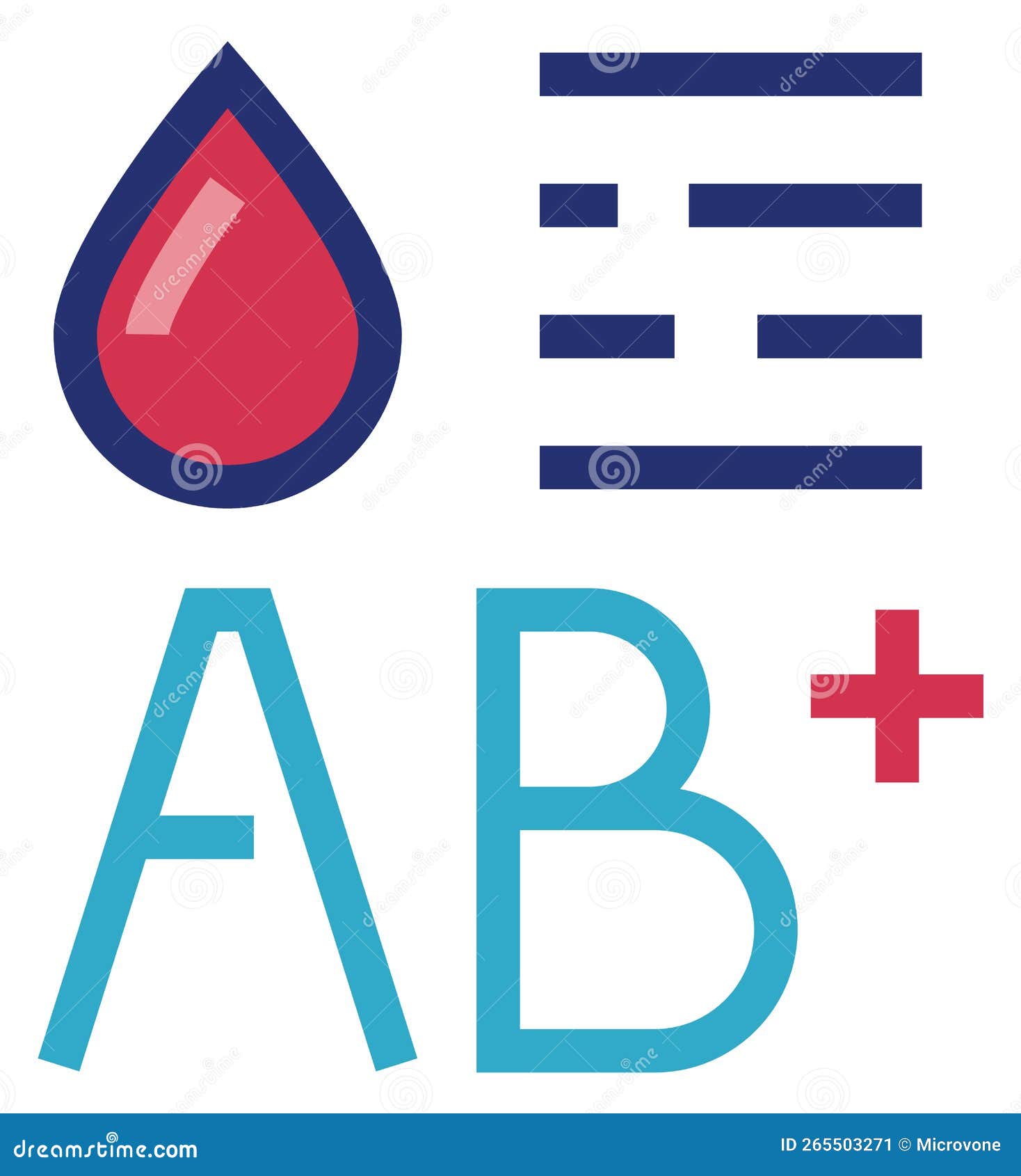 Blood Type Icon. Medical Classification Group Symbol Stock Vector ...